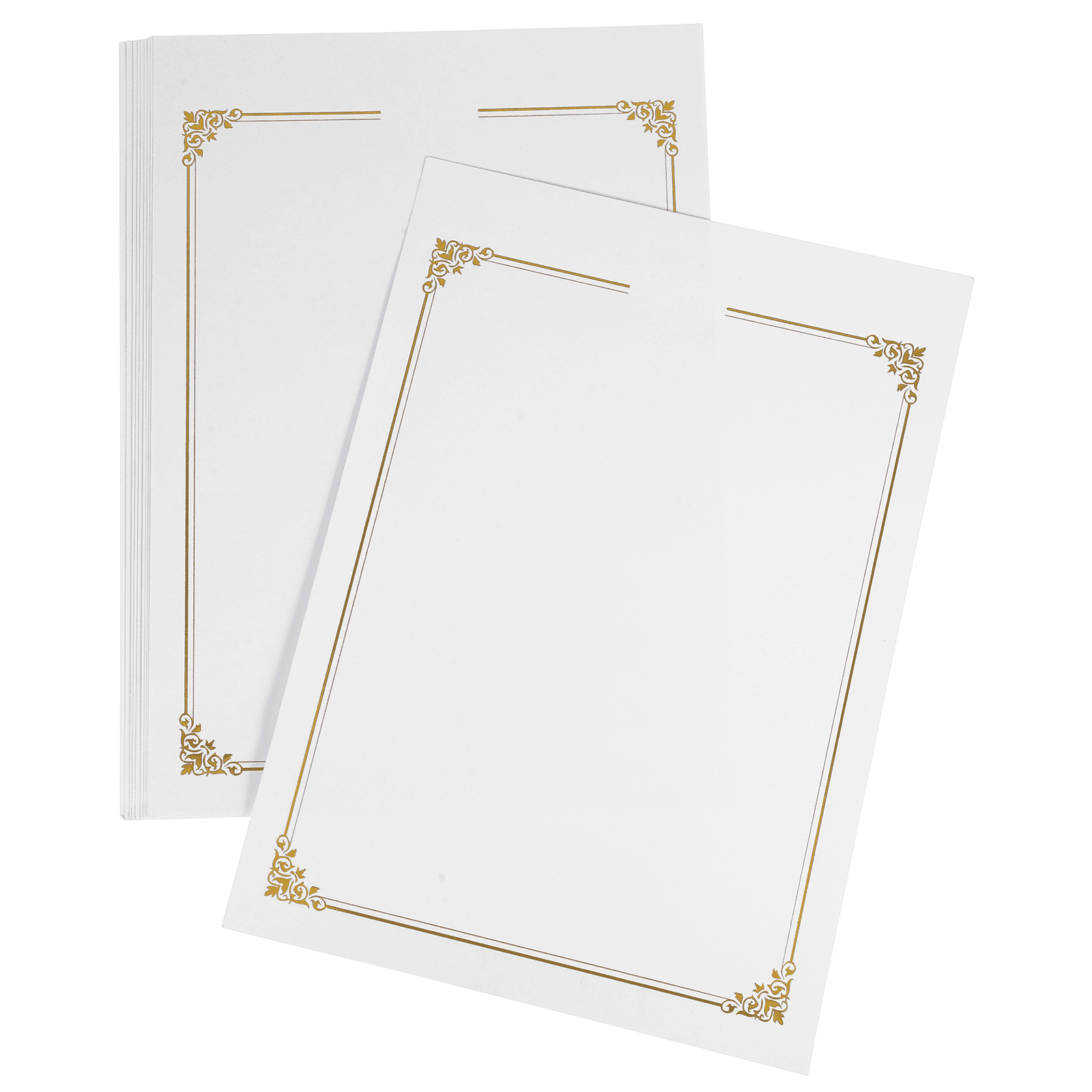 MLINS 10pcs Blank Diploma Paper Foil Certificate Sheets Award ...