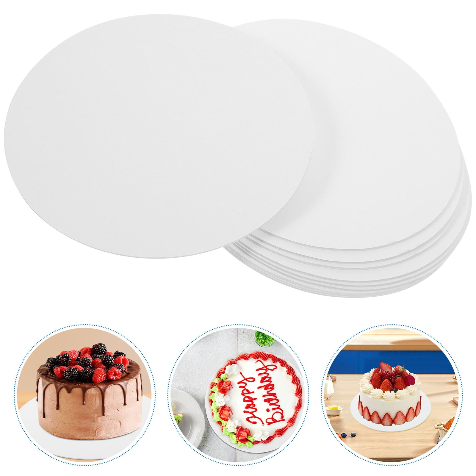 MLINS 10pcs Cake Display Boards Dessert Cake Plates Round Cake Trays ...