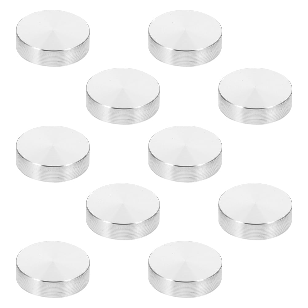 MLINS 10pcs Round Aluminum Disc Thread 30mm Metal Circular Table ...