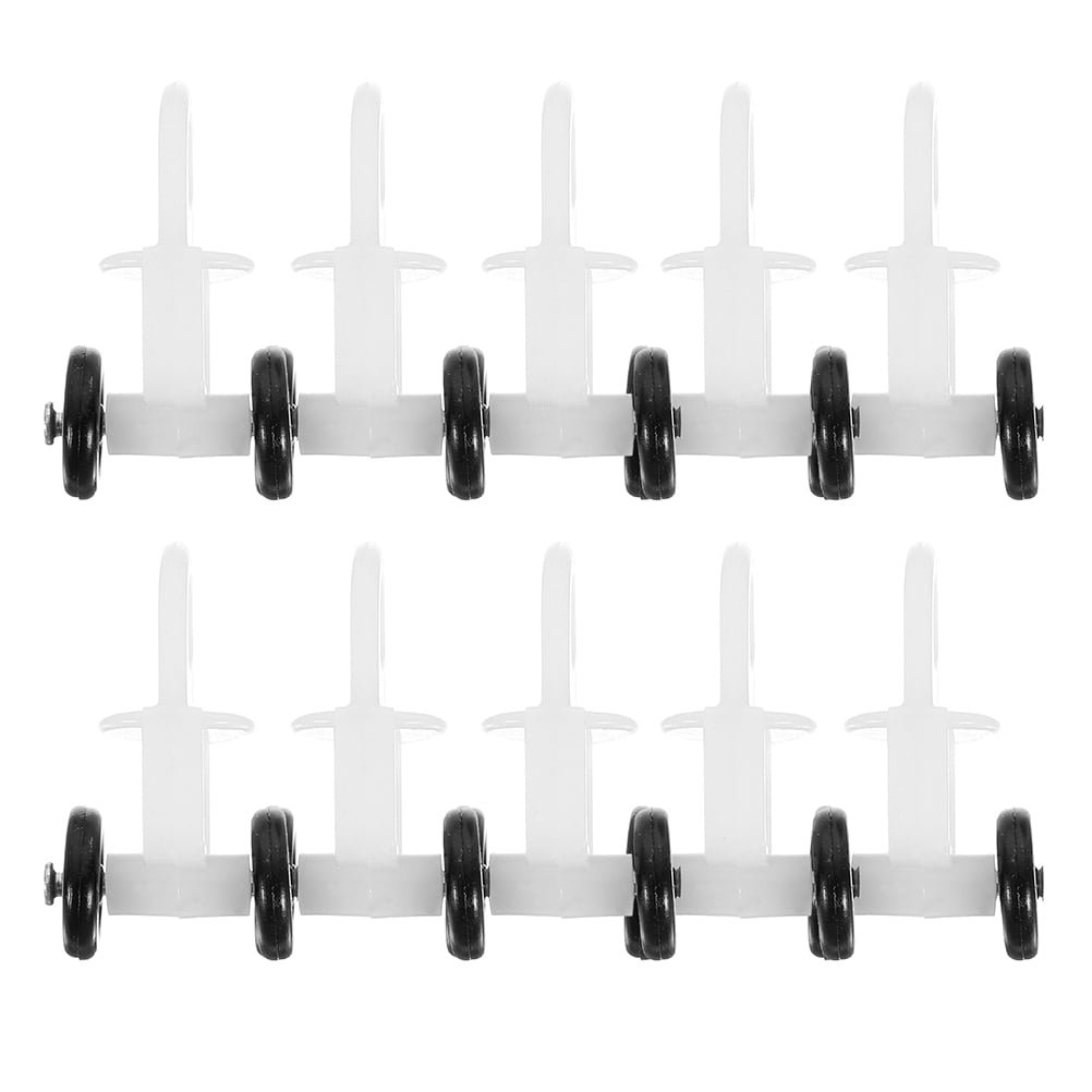 MLINS 10pcs Curtain Track Roller Hooks Curtain Rail Ceiling Gliders ...