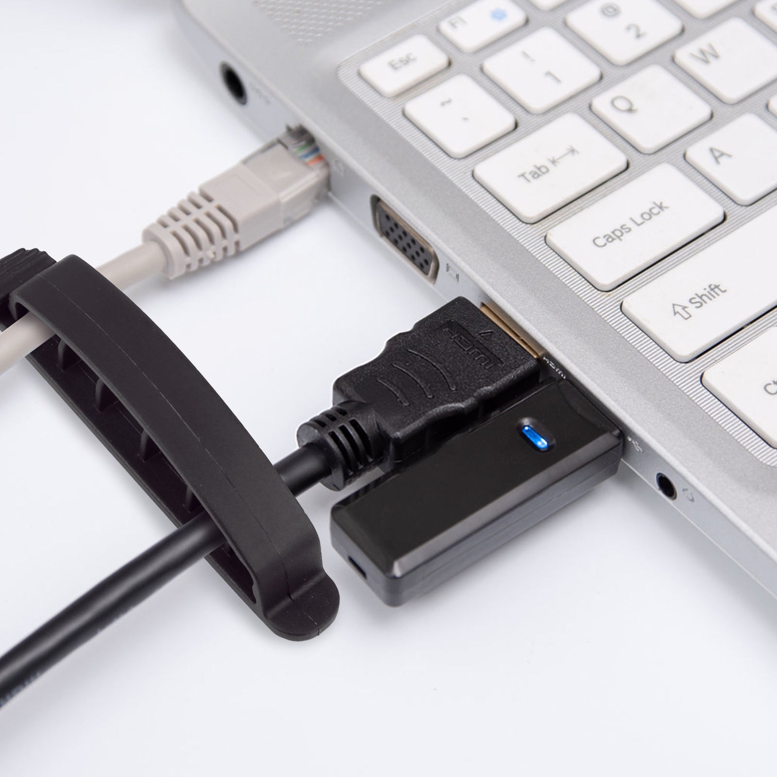 MLINS 10pcs Desktop Cable Clip Organizers 5-Slot Table Cord Management ...