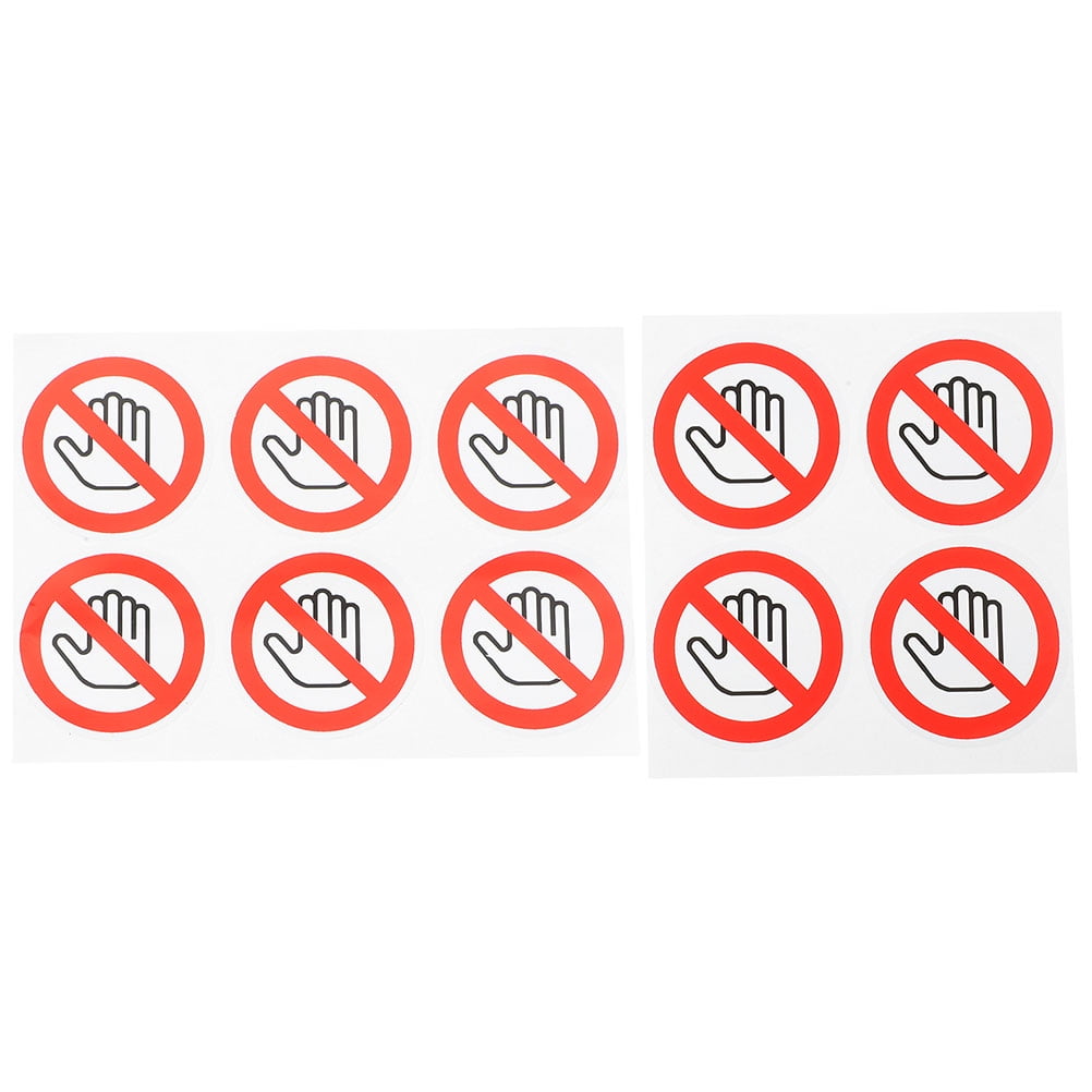 MLINS 10pcs Do Not Touch Sticker Do Not Use Hand Signs Self Adhesive ...