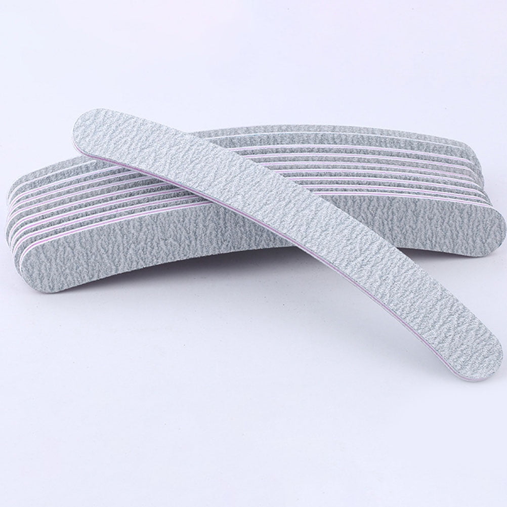 MLINS 10pcs Double-Side Nail Files for Natural and False Nails with ...
