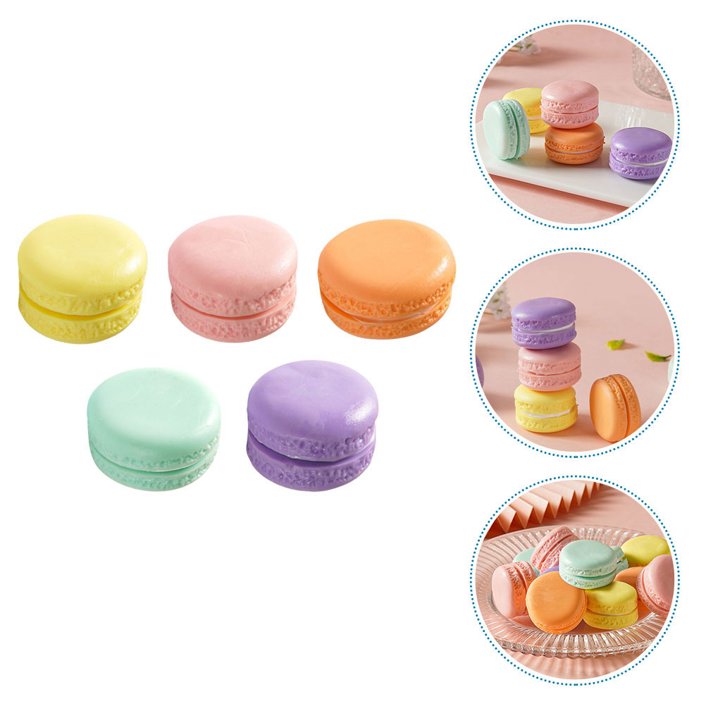 MLINS 10pcs Faux Macaron Models Desserts Props Bakery Shop Artificial ...