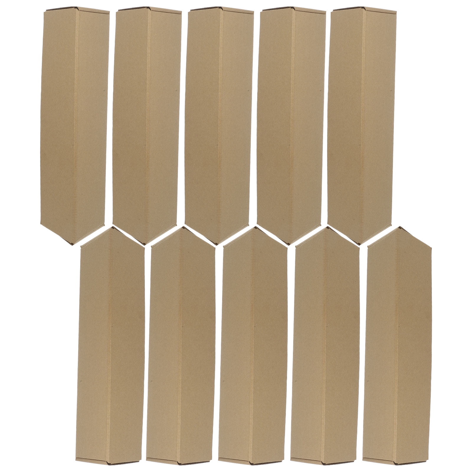 MLINS 10pcs Kraft Paper Package Box Triangle Poster Storage Tube Poster ...
