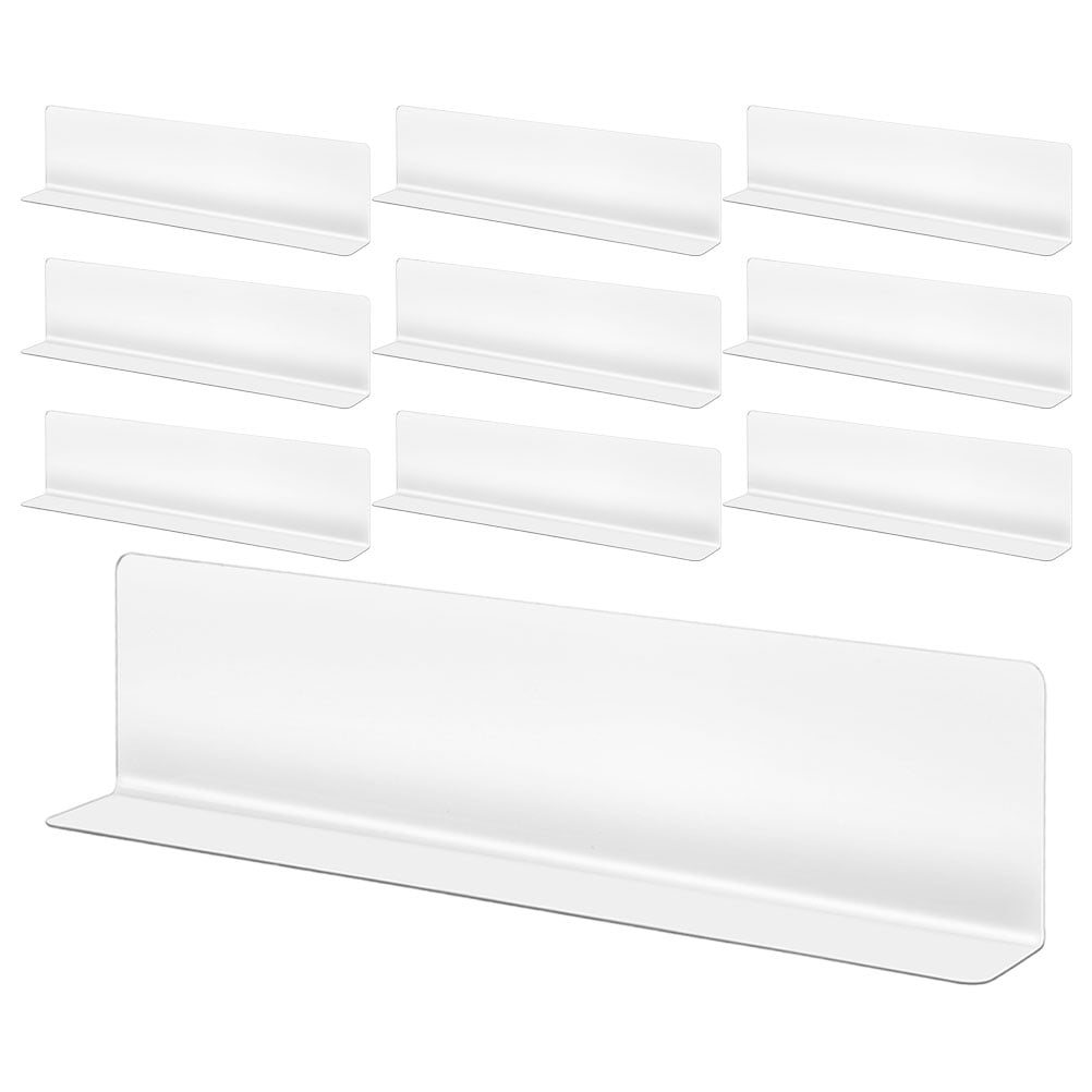 MLINS 10pcs L Shaped Shelf Dividers Clear PVC Organizers for ...