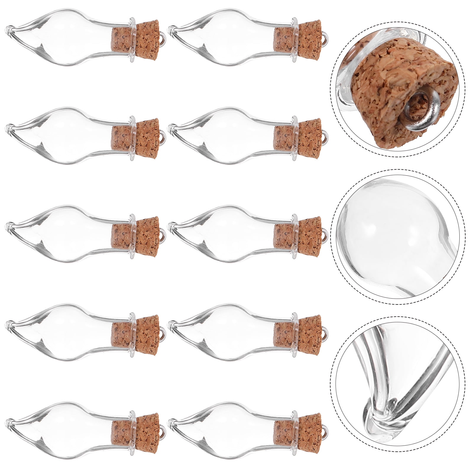 MLINS 10pcs Mini Corked Glass Bottles Decorative Jars for Packing ...