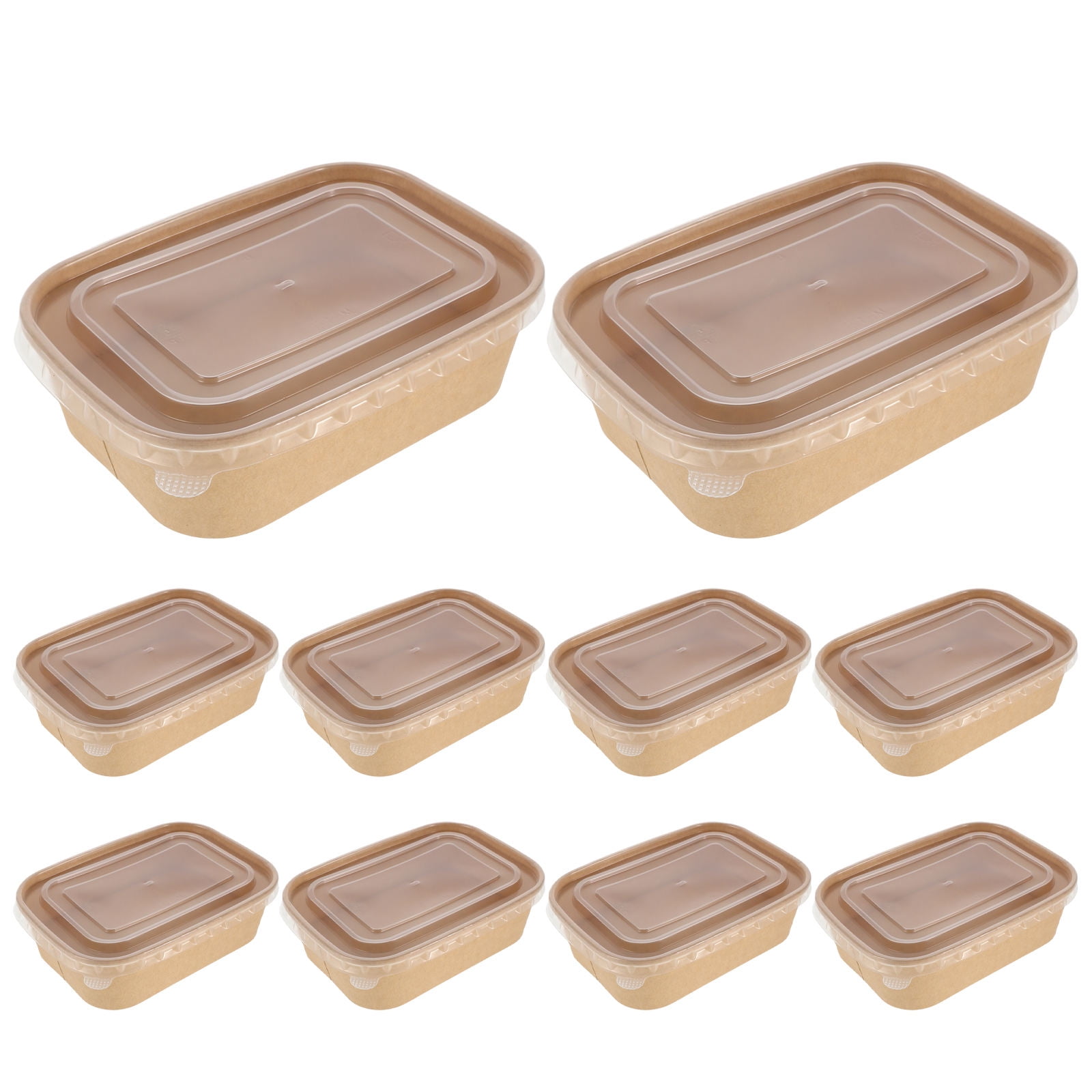 MLINS 10pcs Paper Takeout Containers For Hot Food Take Out Containers ...