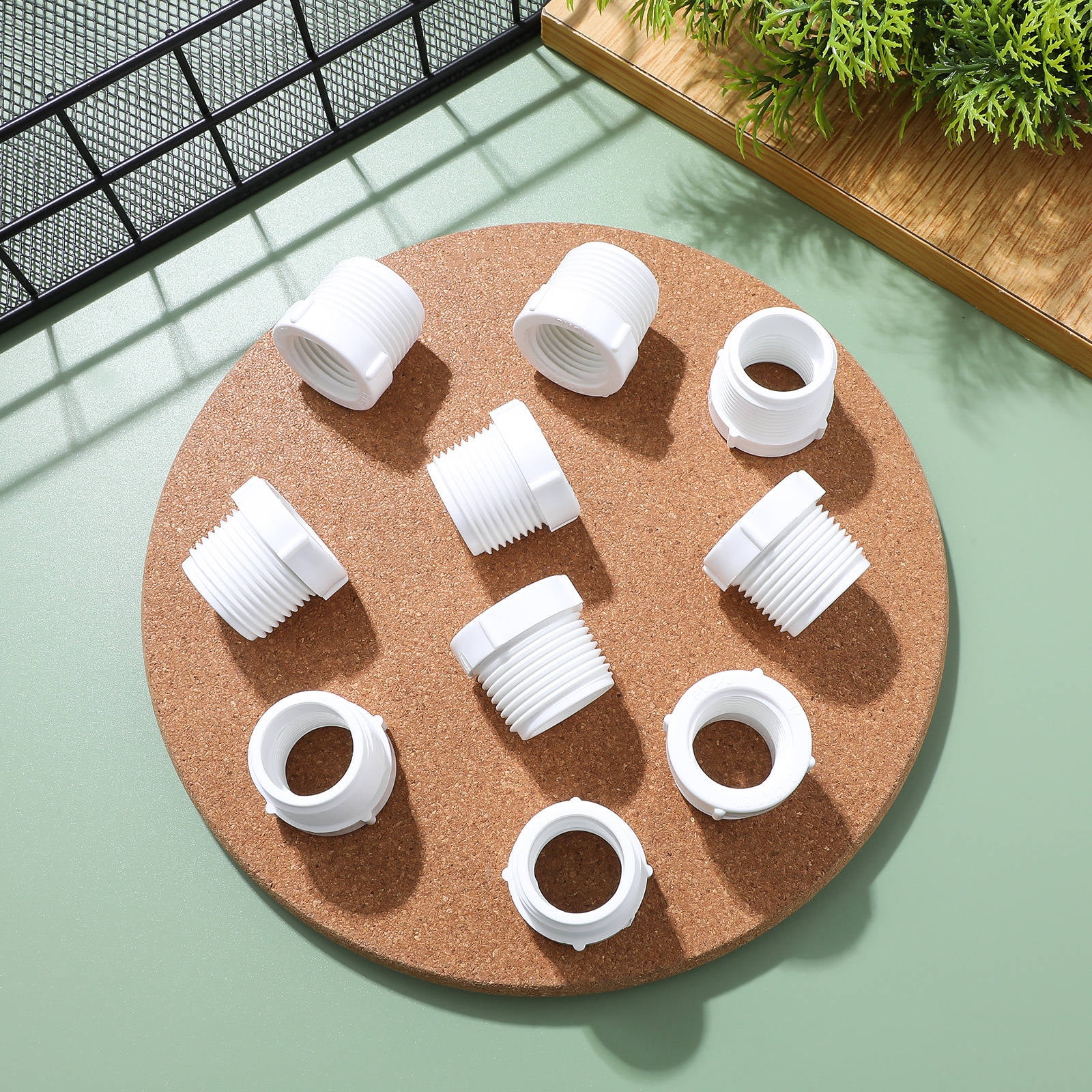 MLINS 10pcs Pipe Fittings PVC Reducer Bushing PVC Pipe Reducers Male To ...