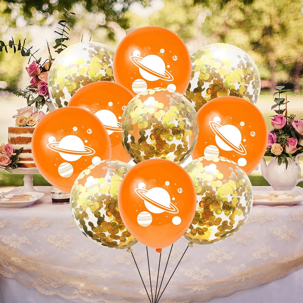 MLINS 10pcs Planet Pattern Balloon and Sequins Balloon Decoration Latex ...