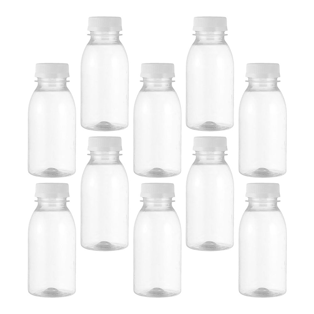 MLINS 10pcs Plastic Empty Juice Bottles 100ml Transparent Drink Bottles ...