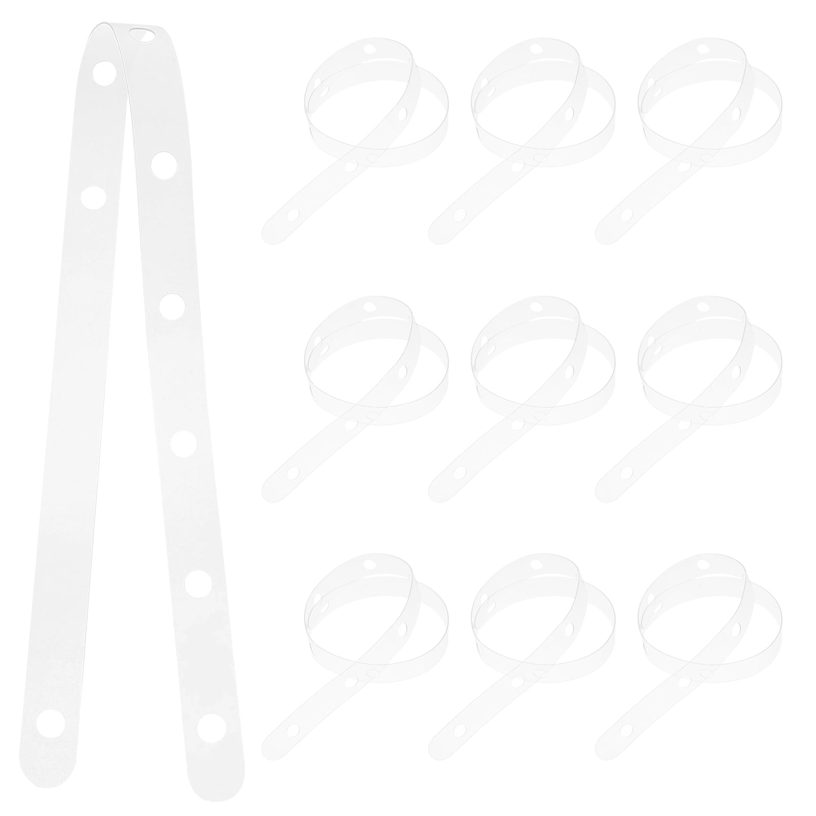 MLINS 10pcs Plastic Hanger Connecting Strips Transparent Clothing ...