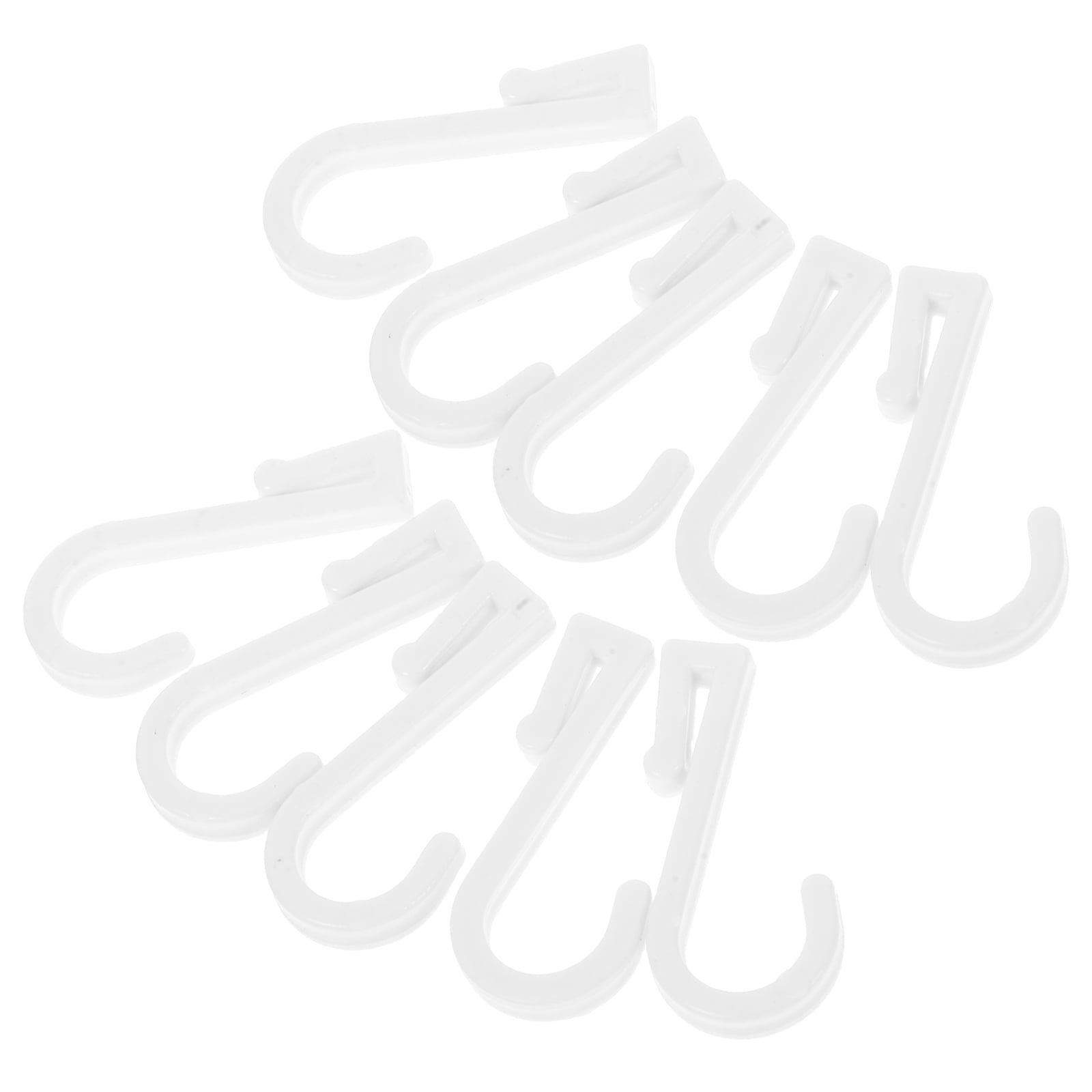 MLINS 10pcs Plastic J Hook For Wire Shelving Hanger Hooks Clip-On Flat ...