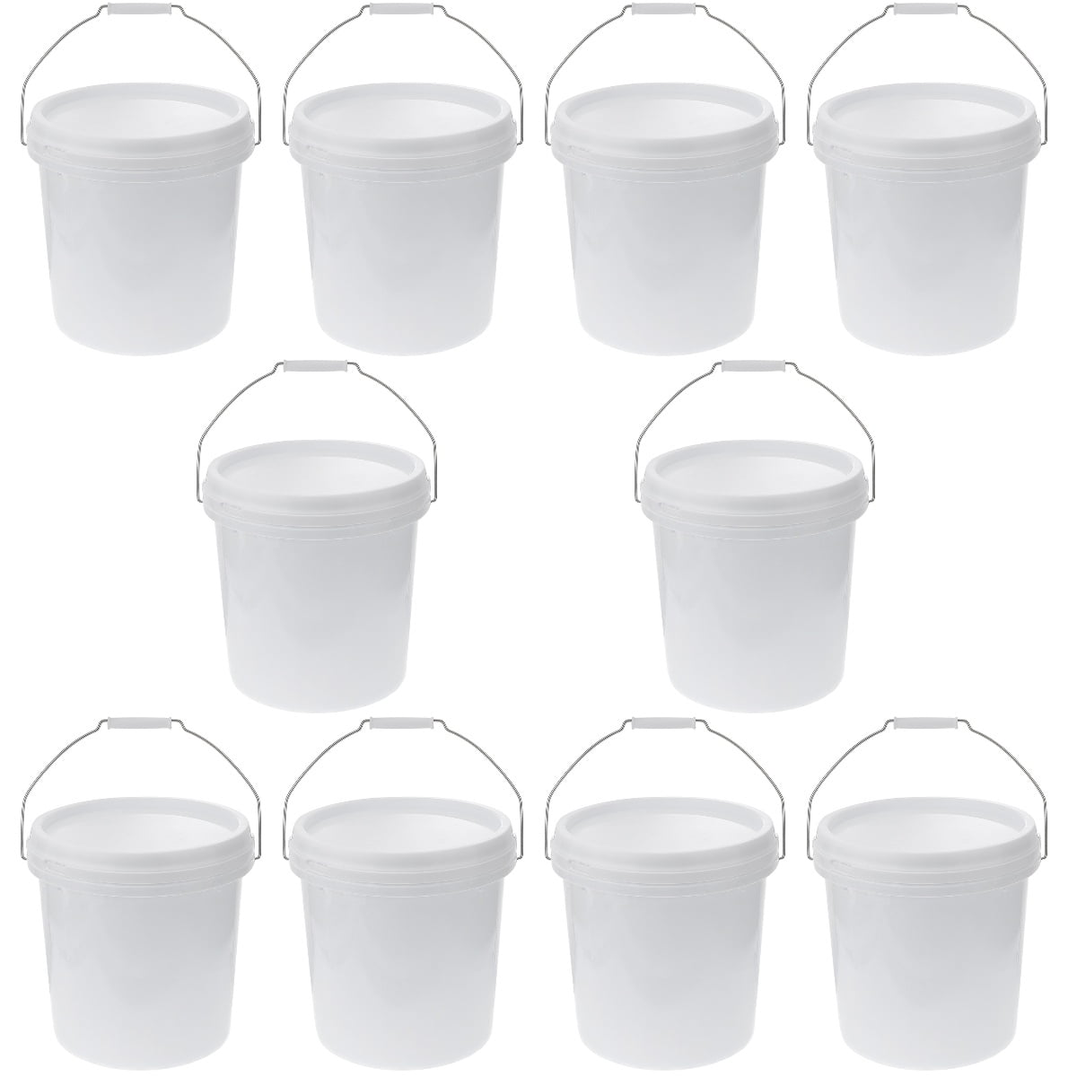 MLINS 10pcs Plastic Pail Paint Pail Container Plastic Bucket All ...