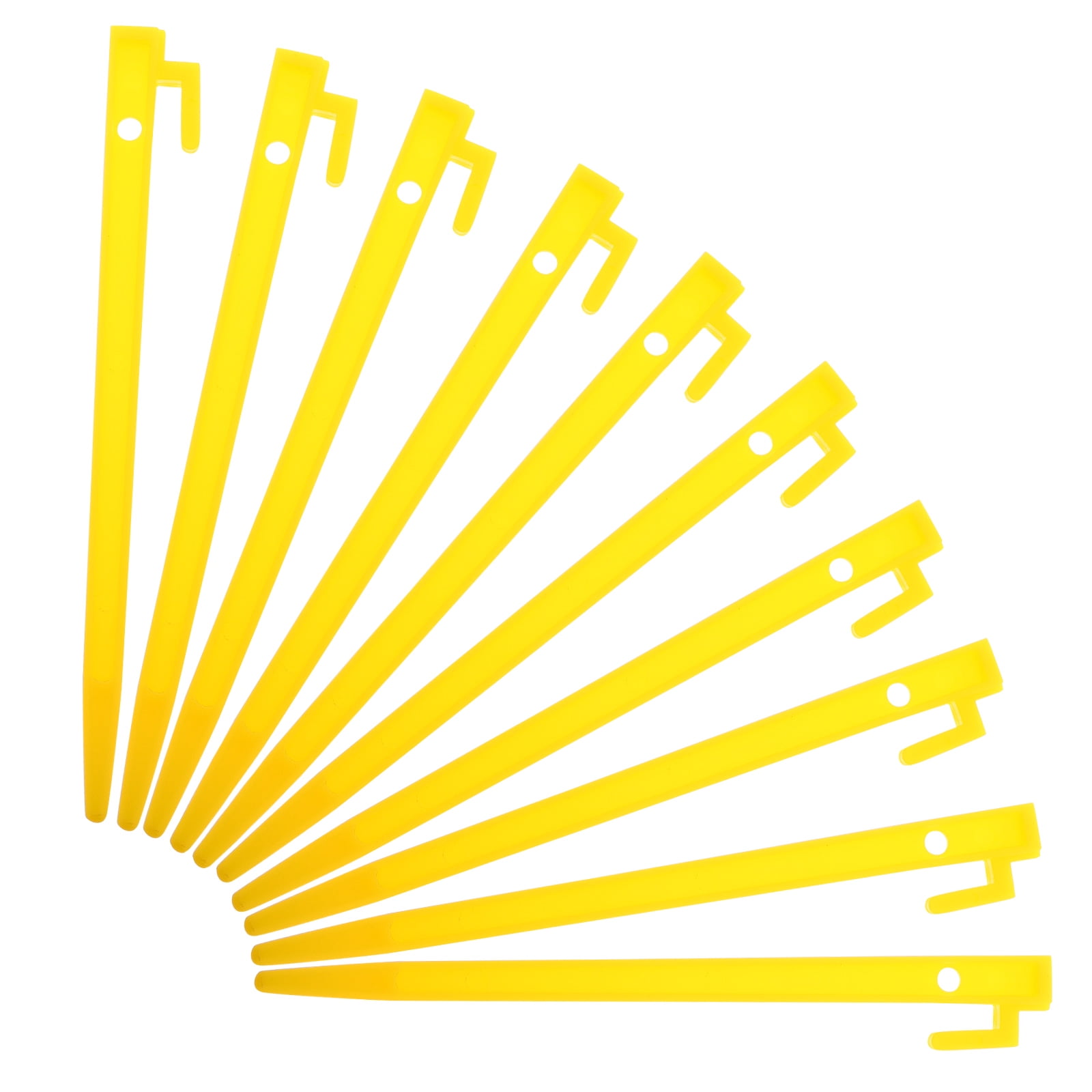 MLINS 10pcs Plastic Tent Stakes for RV Camping Lightweight PP Pegs for ...
