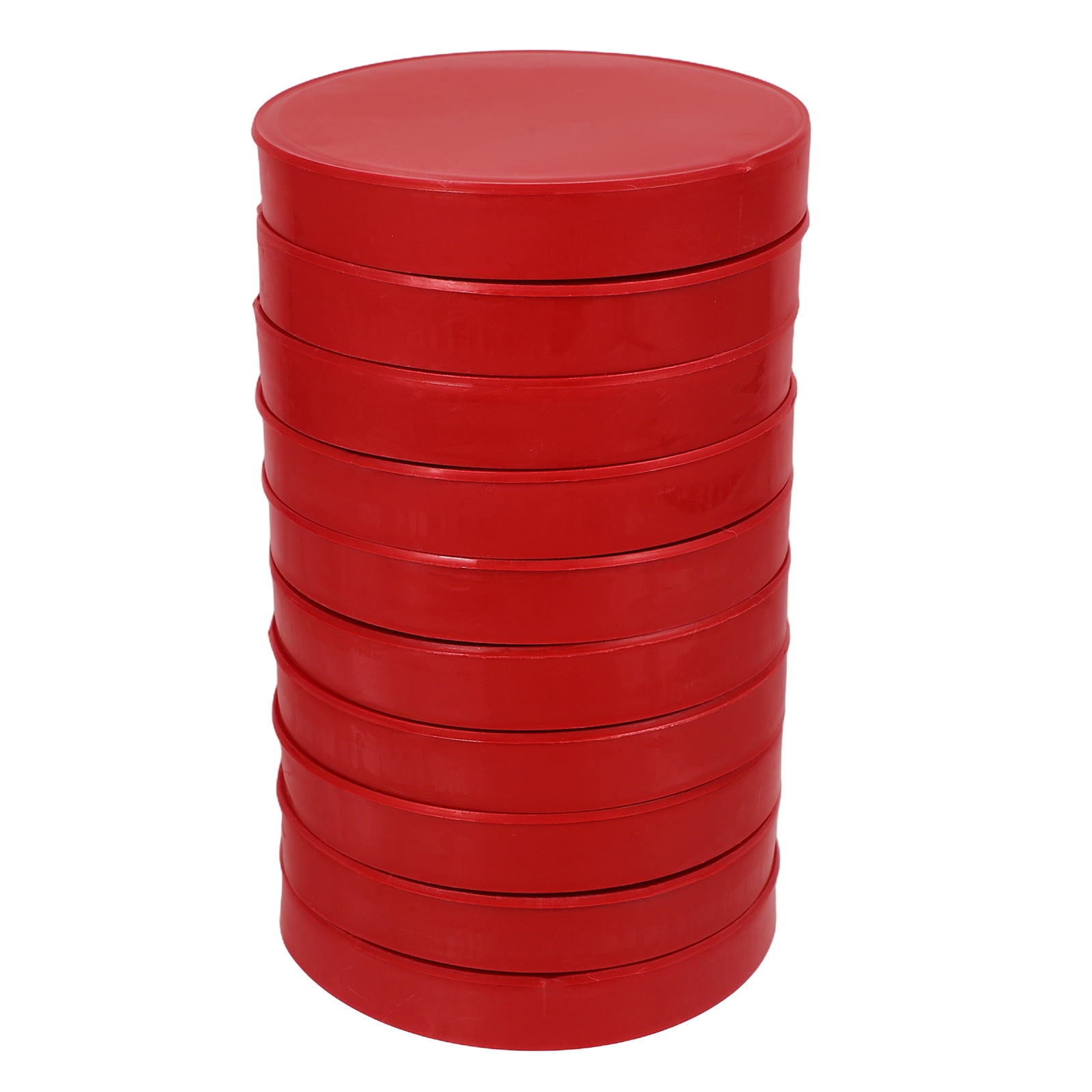 FELTECHELECTR Pvc Pipe End Cap Red External Buckle Design 10Pcs 4.48X4 ...