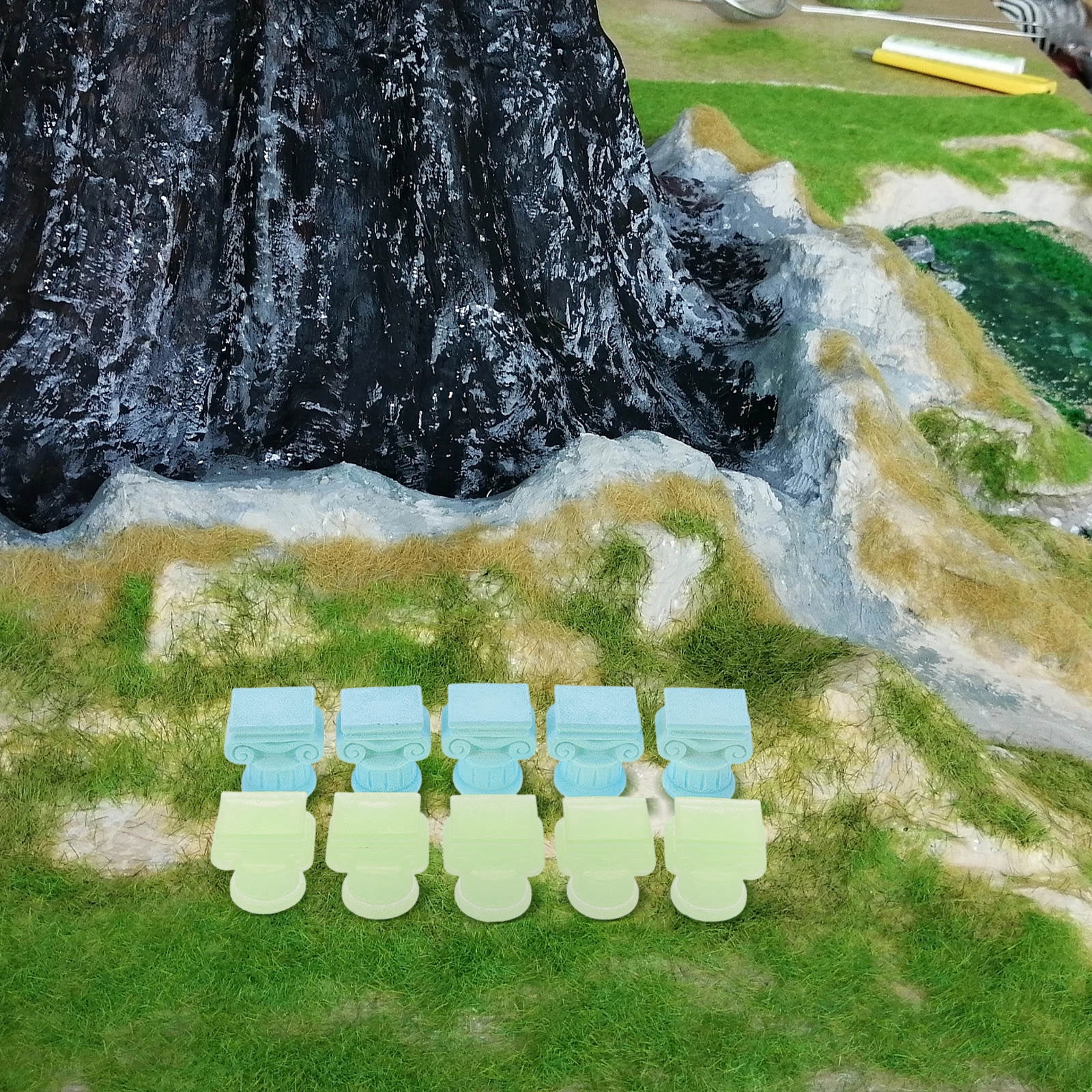 MLINS 10pcs Resin Roman Column Figures For Wedding Home Garden Office ...