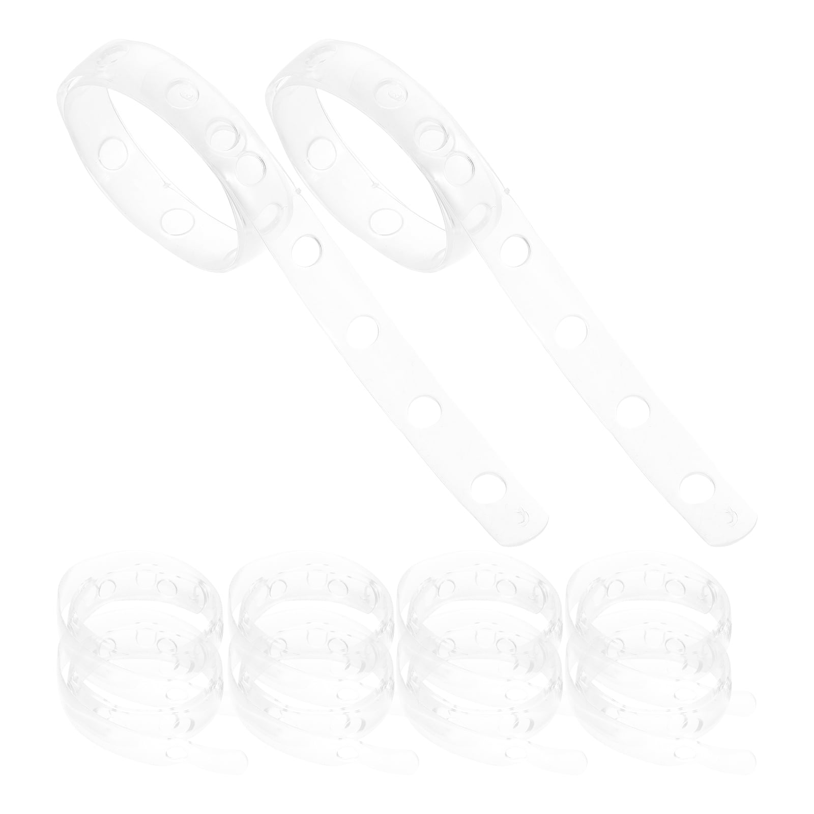 MLINS 10pcs Space Saving Hanger Connector Strips Plastic White Display ...