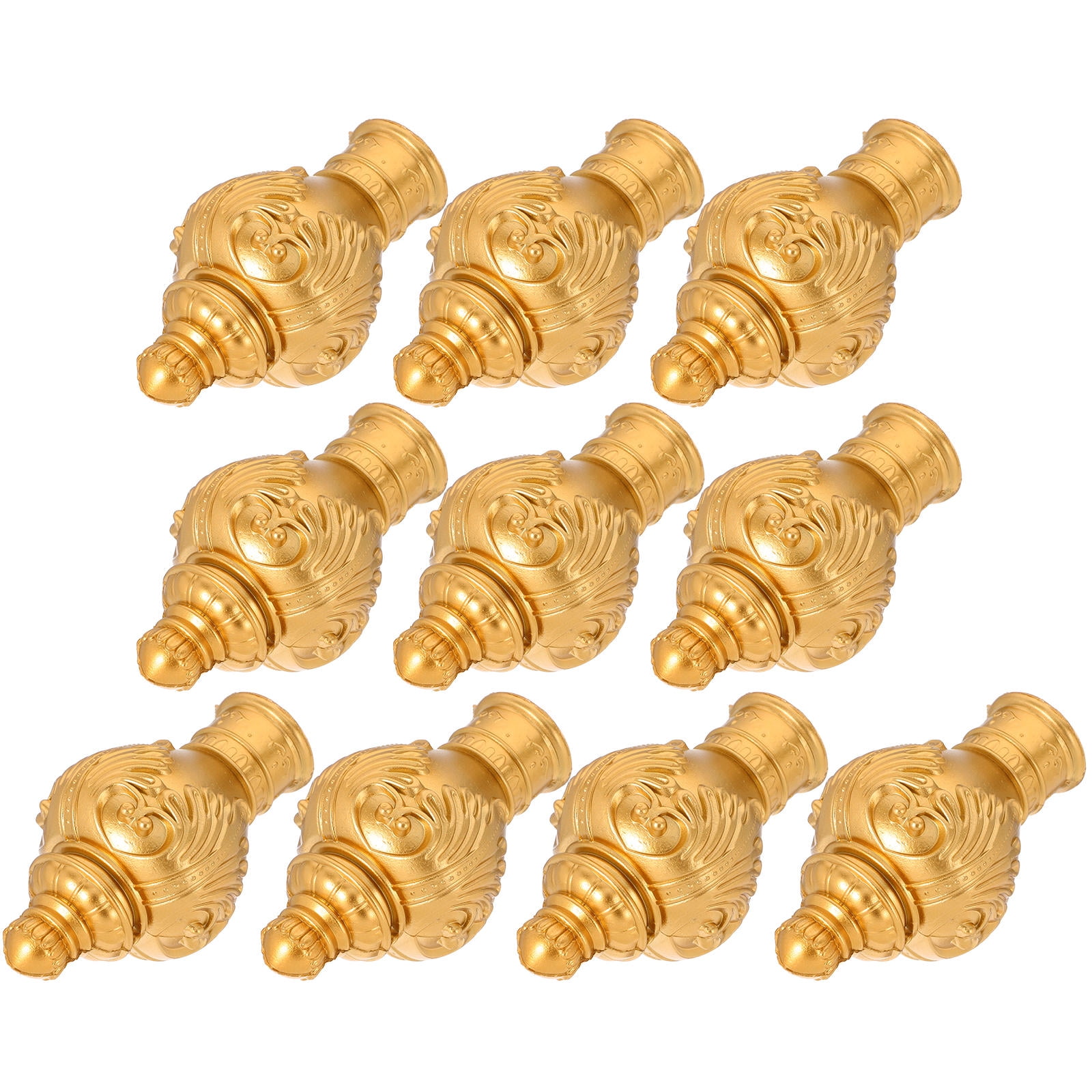 MLINS 10pcs Vintage Drapery Pole Finials Plastic 26-28mm D Curtain Rail ...