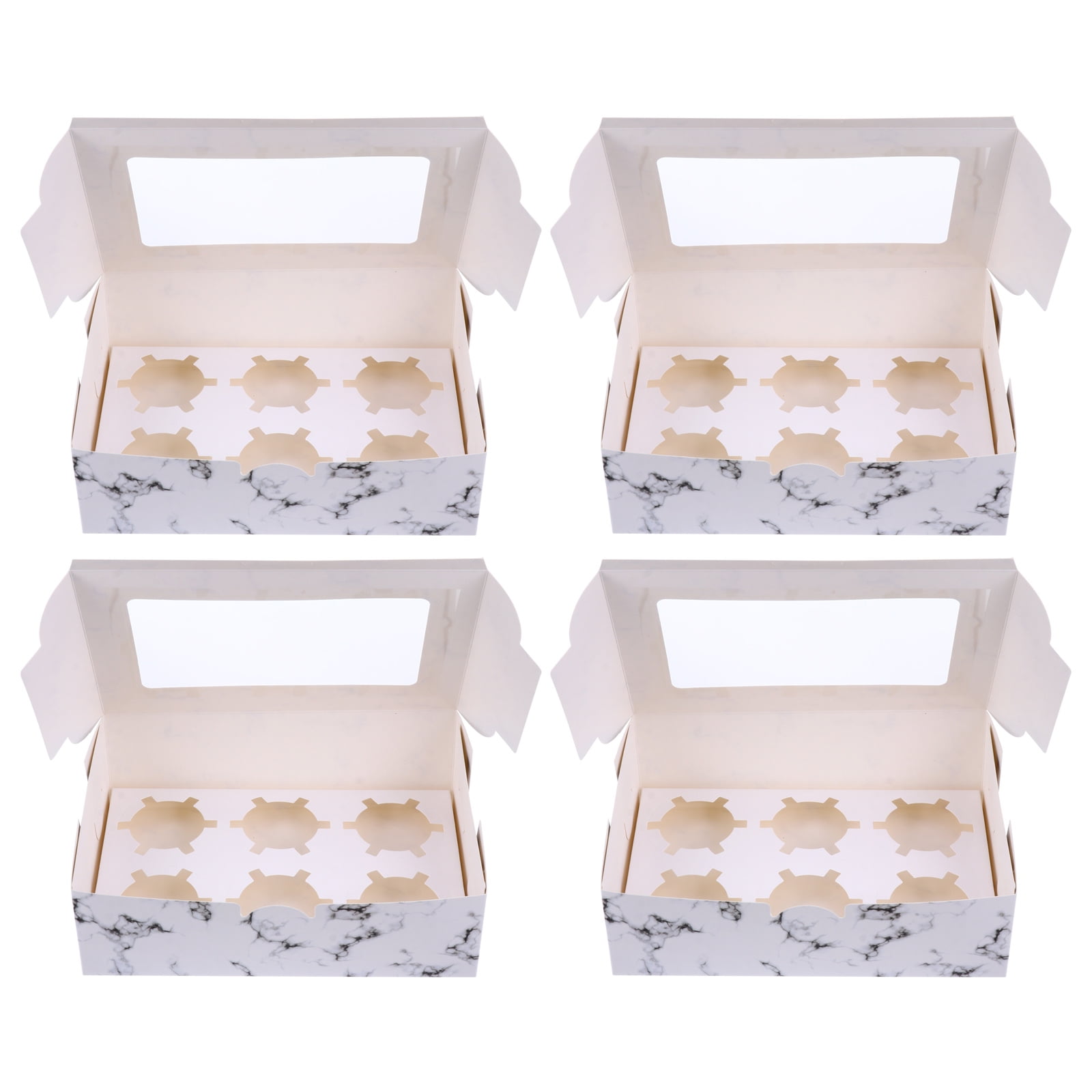 MLINS 10pcs White Paper Cake Boxes with Clear Window EcoFriendly for ...