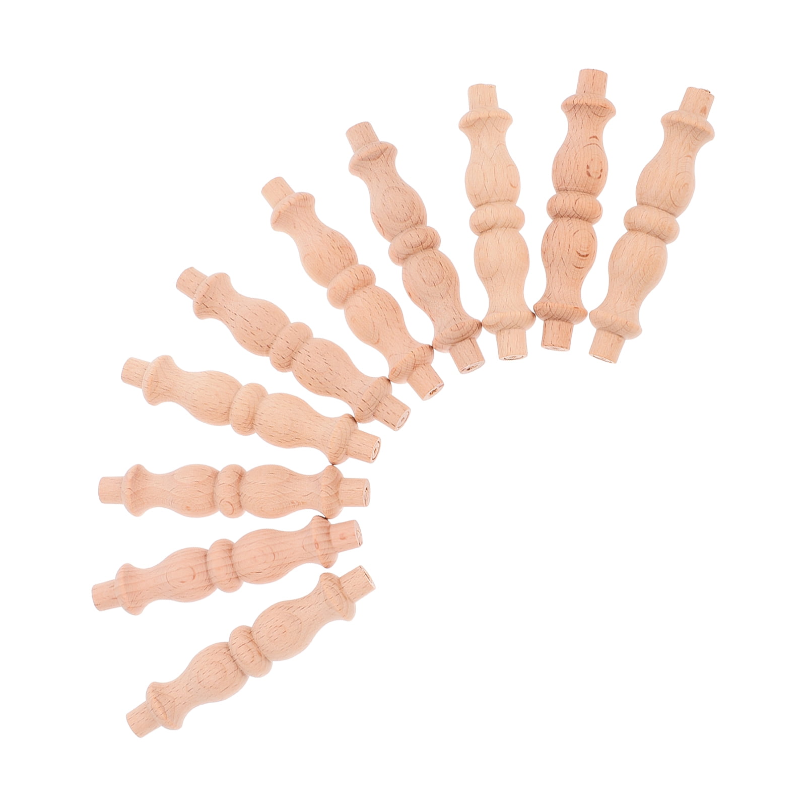 MLINS 10pcs Wood Baluster Spindles Unpainted Wood Craft Spindles ...