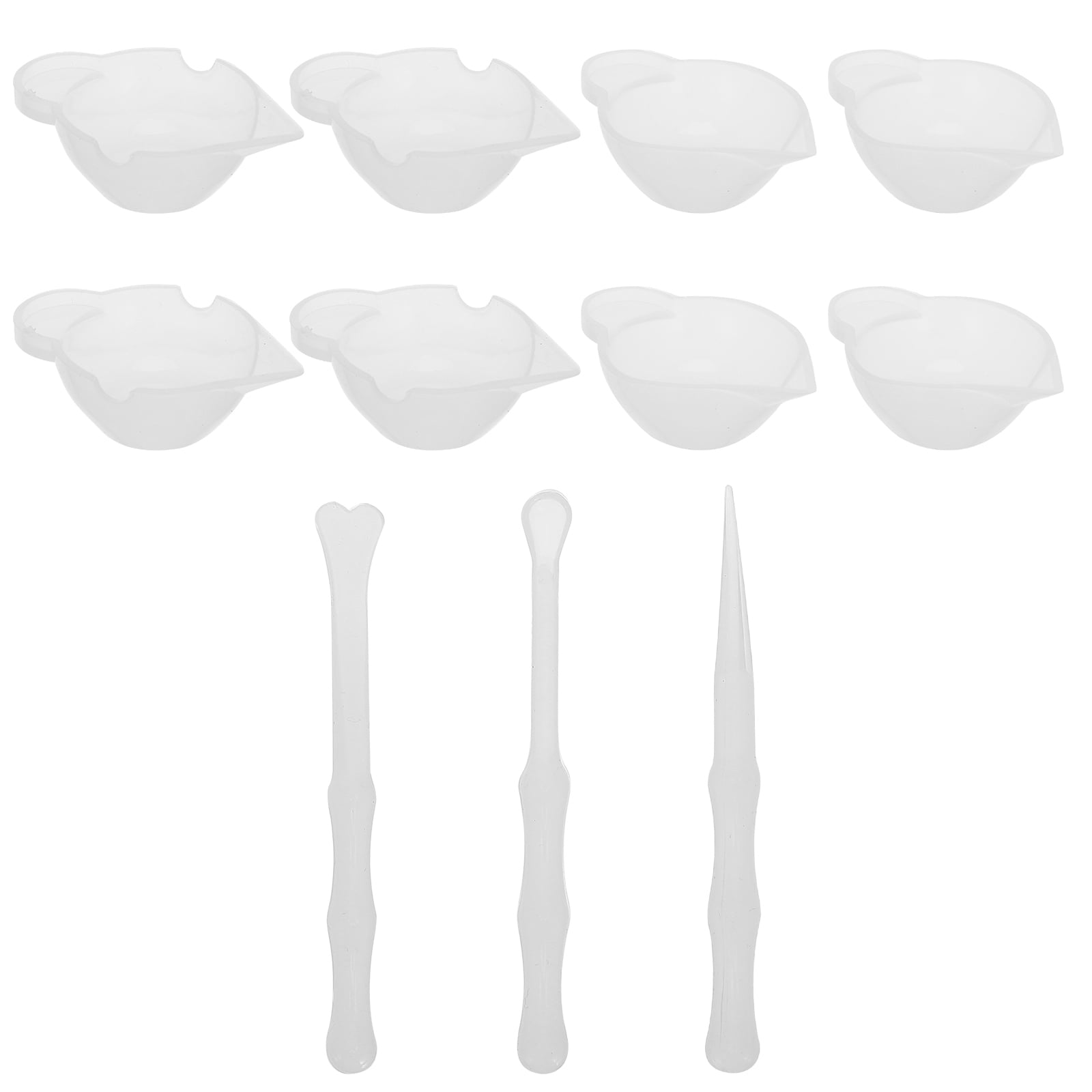 MLINS Silicone Mixing Cups with Stirring Sticks for DIY Craft Use Safe ...