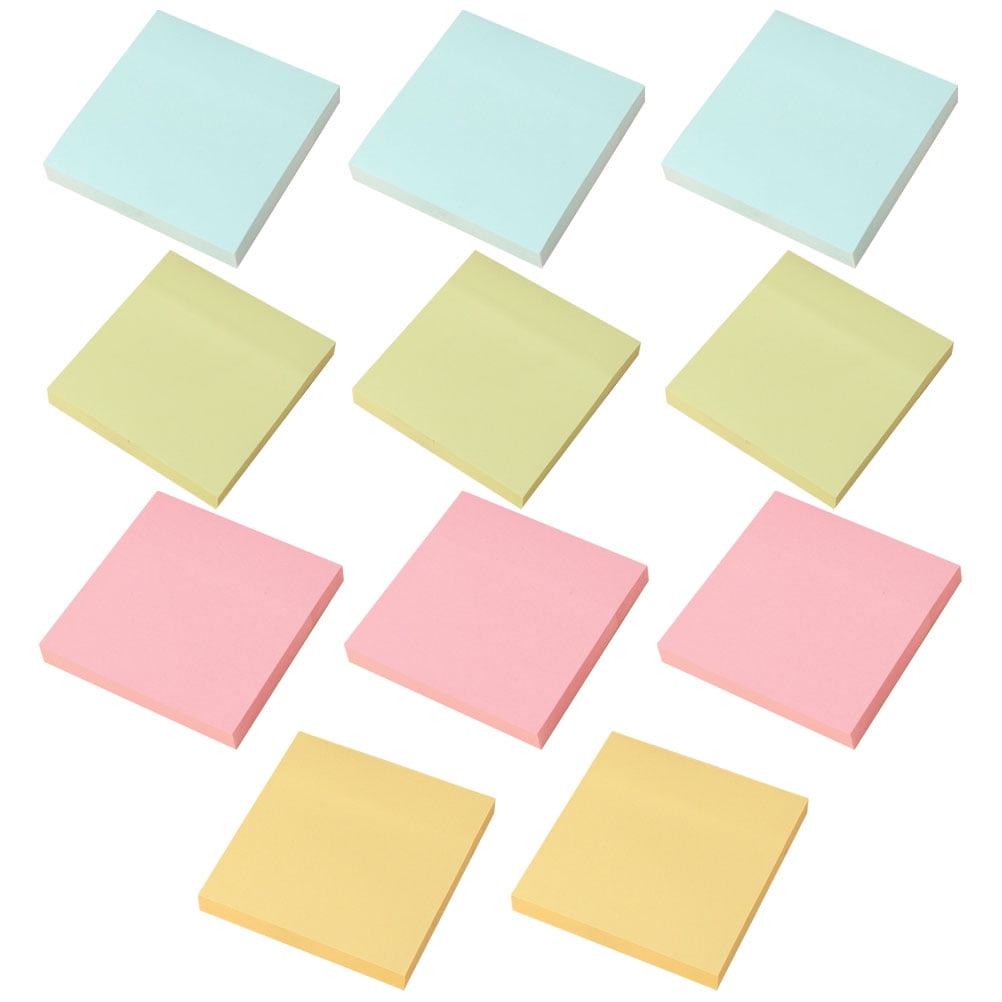 MLINS 12 Books Book Note Tabs Colored Tearable Stickers Office 7.6X7 ...