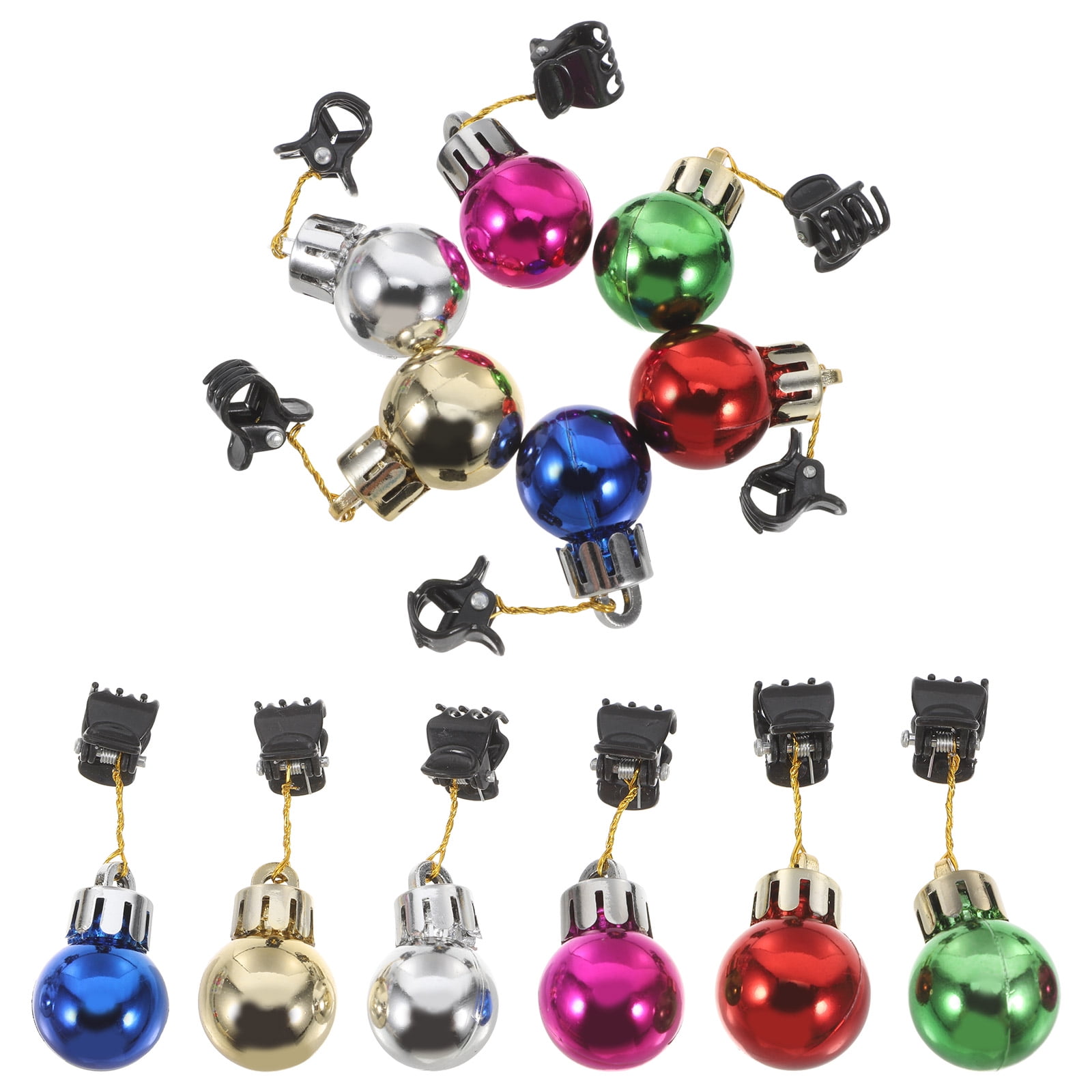 MLINS 12 PC Christmas Clip Beard Ornaments Clips Glitter for Baubles ...