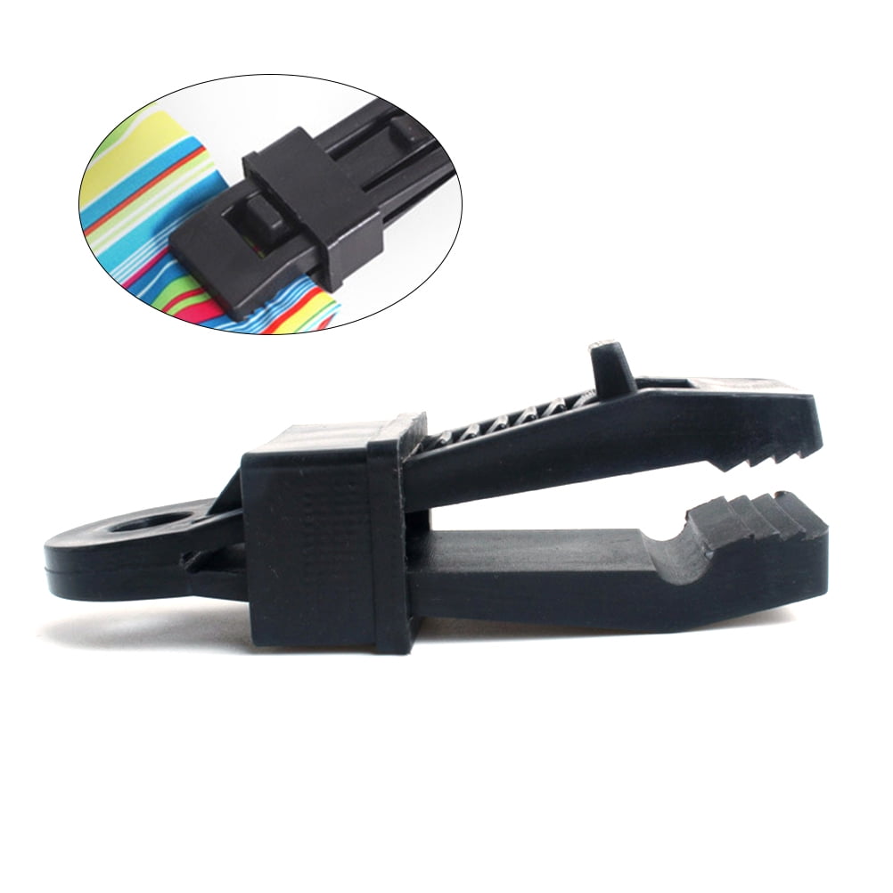 MLINS 12 PCS Clips Black Bungee Cords with Hooks Tent Holders Fasteners ...