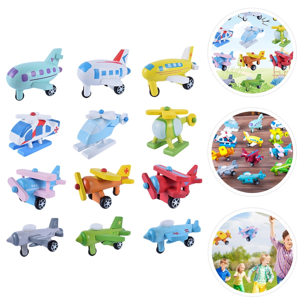 MLINS 12 PCS Colorful Mini Plane Toy for Young Children Body ...