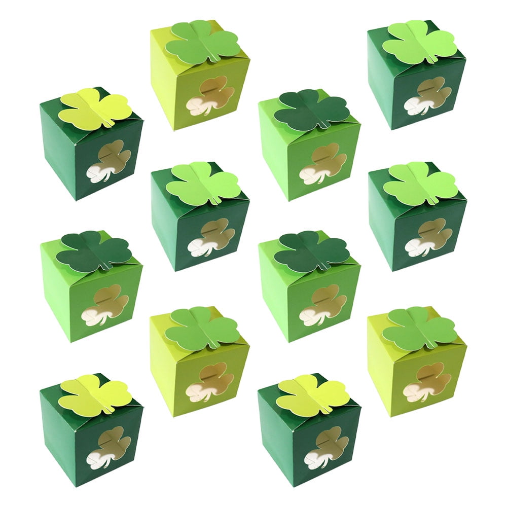 MLINS 12 PCS Shamrock Party Favors St. Patricks Day Candy Boxes ...