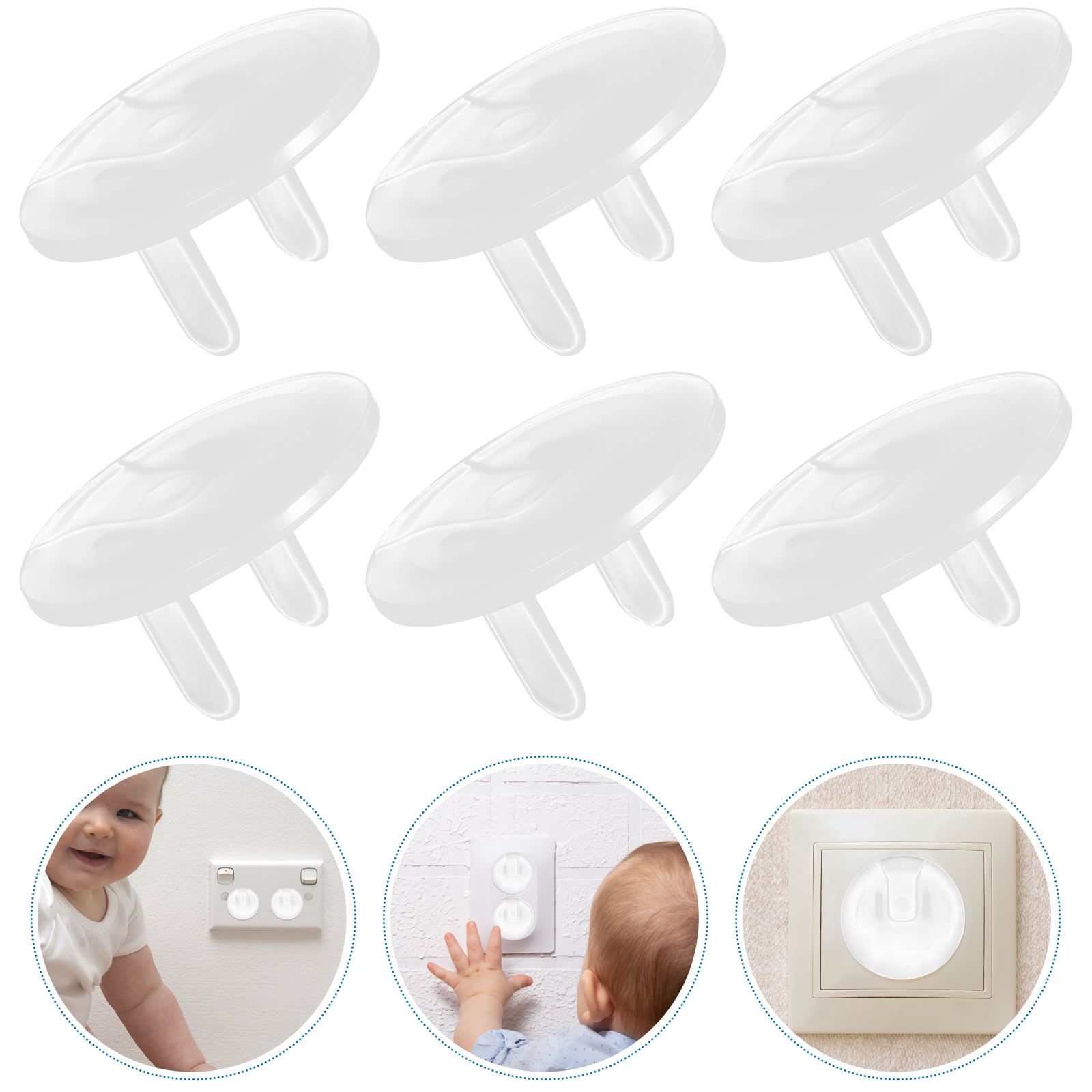 MLINS 12 Pack Electric Outlet Covers Babyproof Safety Plugs for ...