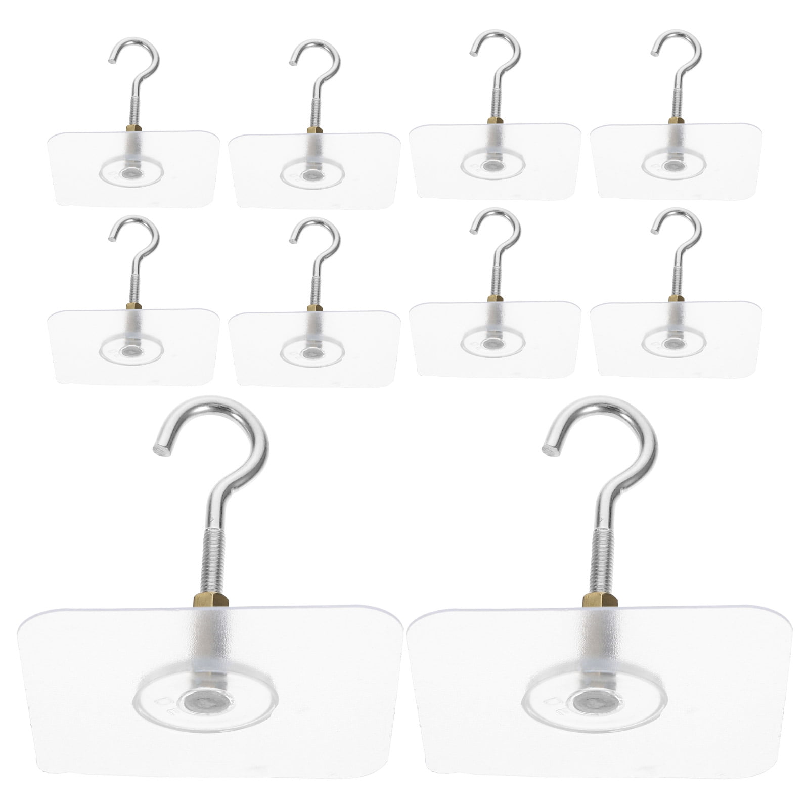 MLINS 12 Pcs Adhesive Ceiling Hooks No Drill Plant Hanger Adhesive ...