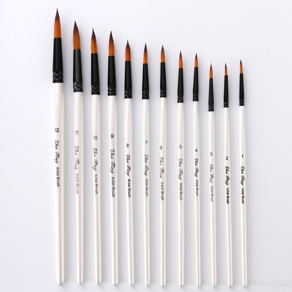 MLINS 12 Pcs Craft Brush Set Reusable Painting Brushes Travel - Walmart.com
