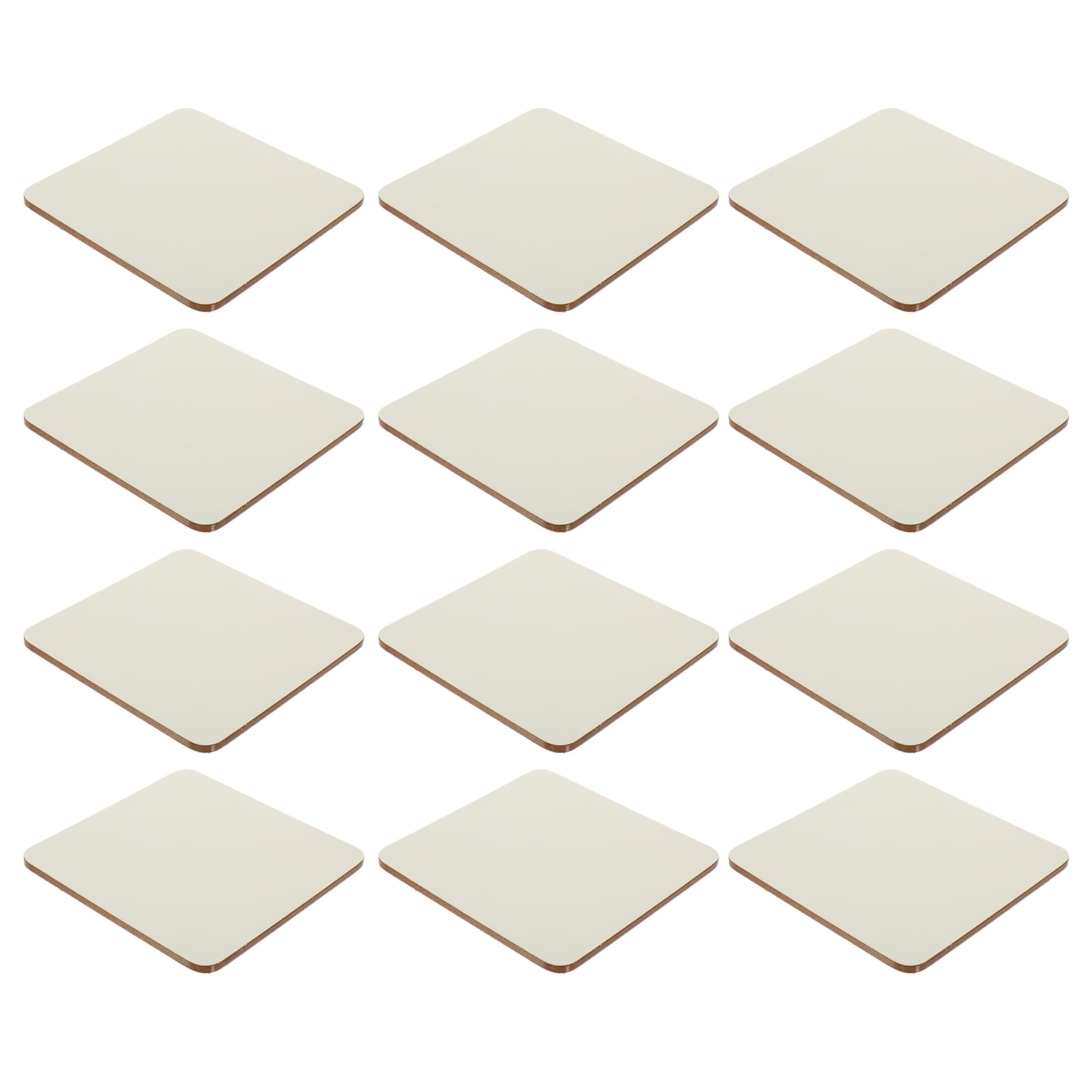 MLINS 12 Pcs Cup Coaster Cork Blank Heat Transfer DIY Set Cold Coasters ...