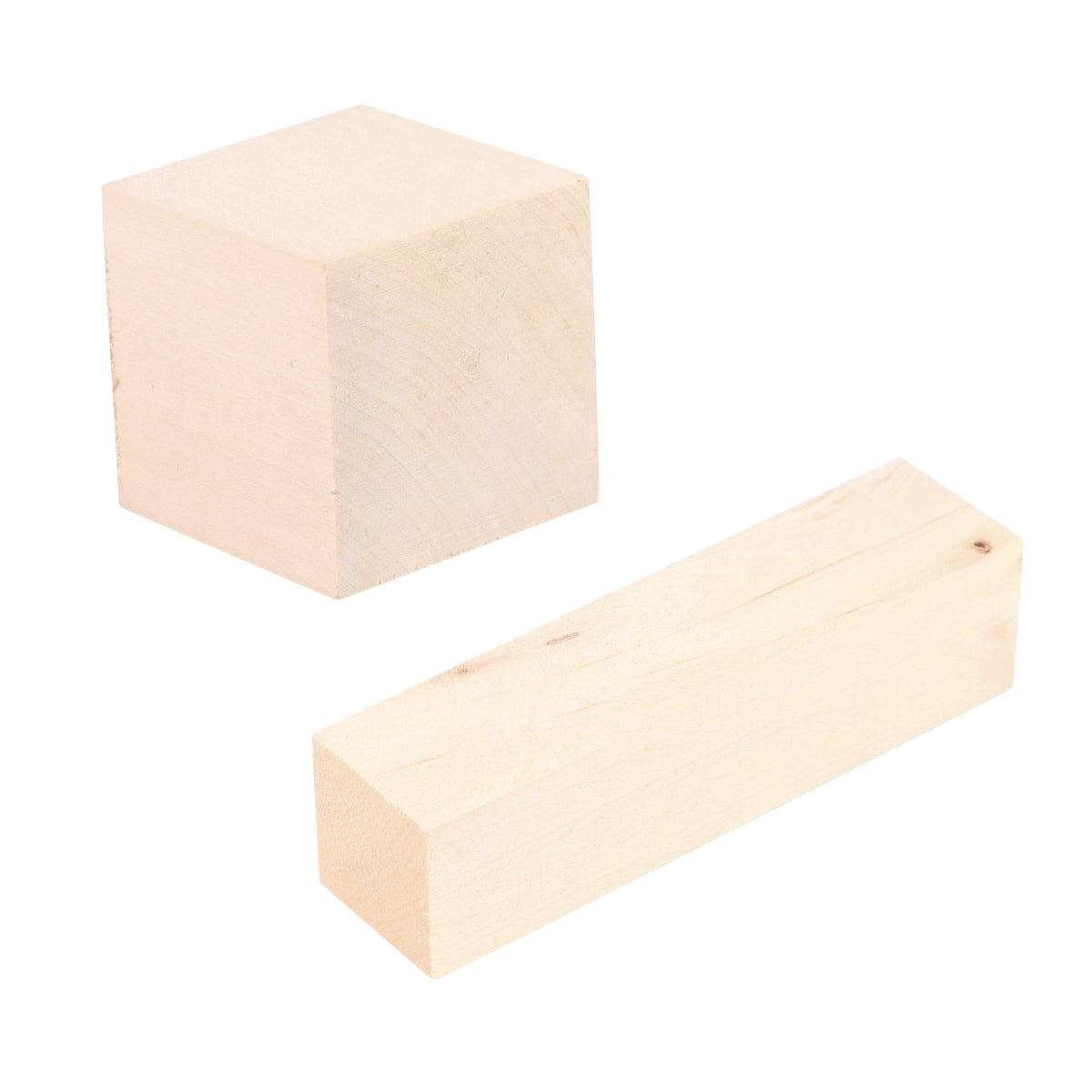 MLINS DIY Unfinished Wood Cube Pieces for Crafts Beige Color Synthetic ...