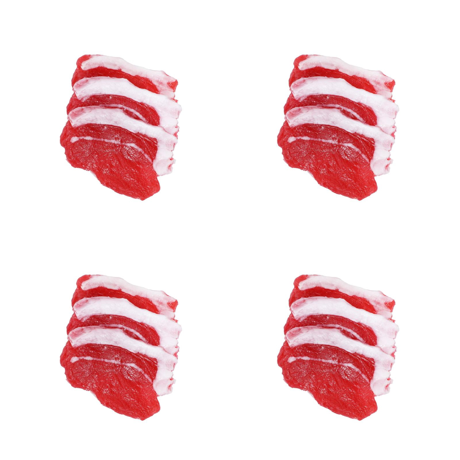 MLINS 12 Pcs Fake Pork Model Decor Resin Pork Shape Adornment Photo ...