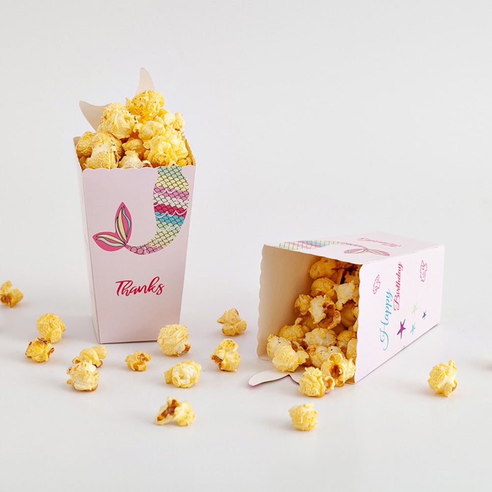 PTOOTP 12Pcs Assorted Color Popcorn Paper Boxes Party Use Snack ...
