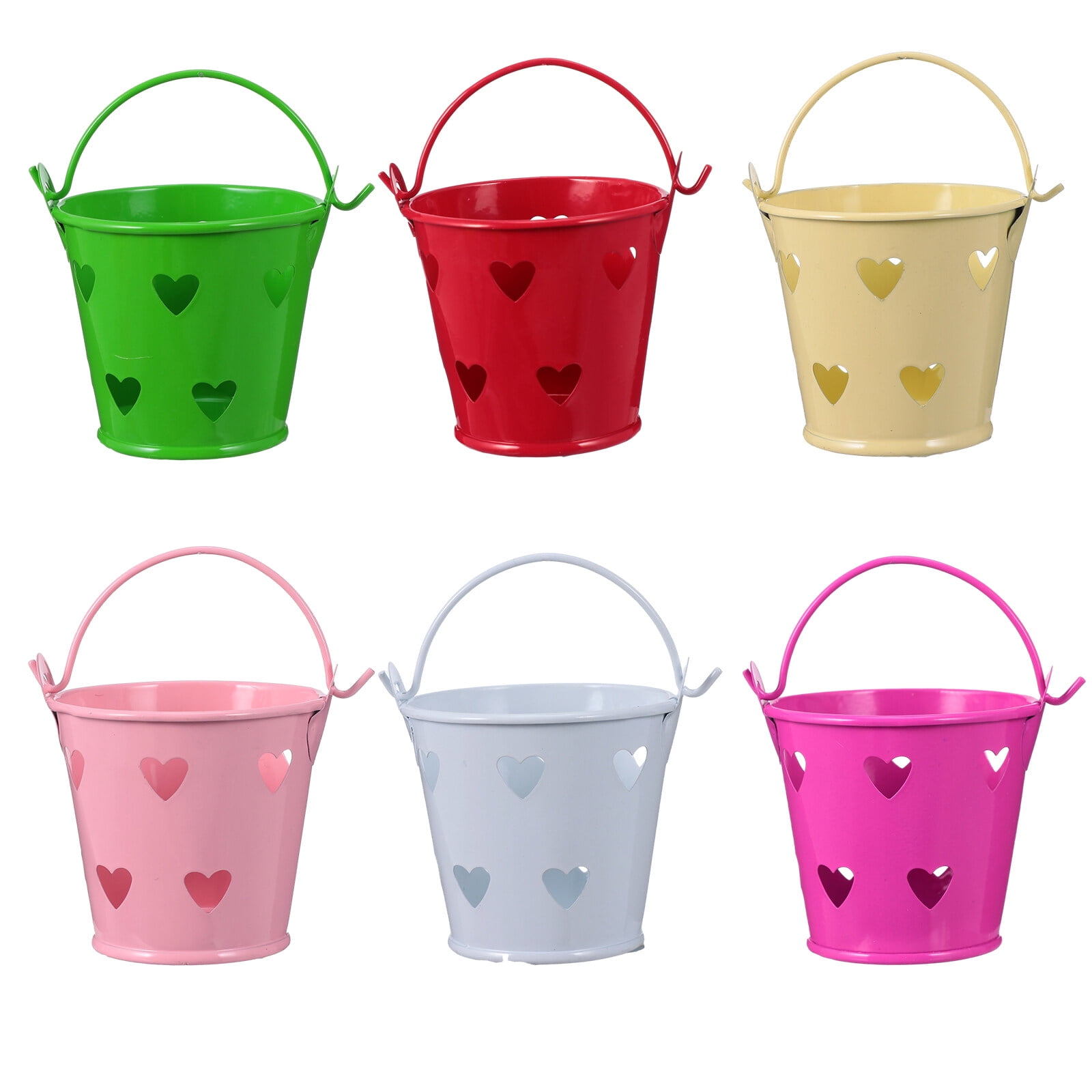 MLINS 12 Pcs Hollow Small Iron Bucket Reusable Ice Cream Containers ...
