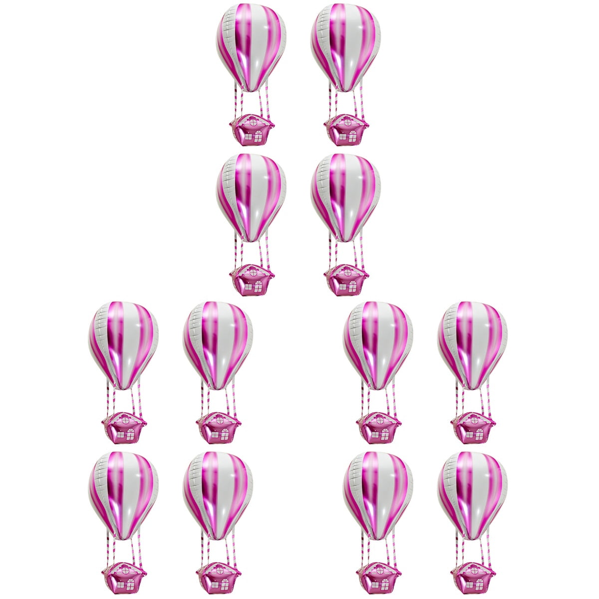 MLINS 12 Pcs Hot Air Balloon Shape Aluminum Foil Balloons Kids Birthday ...