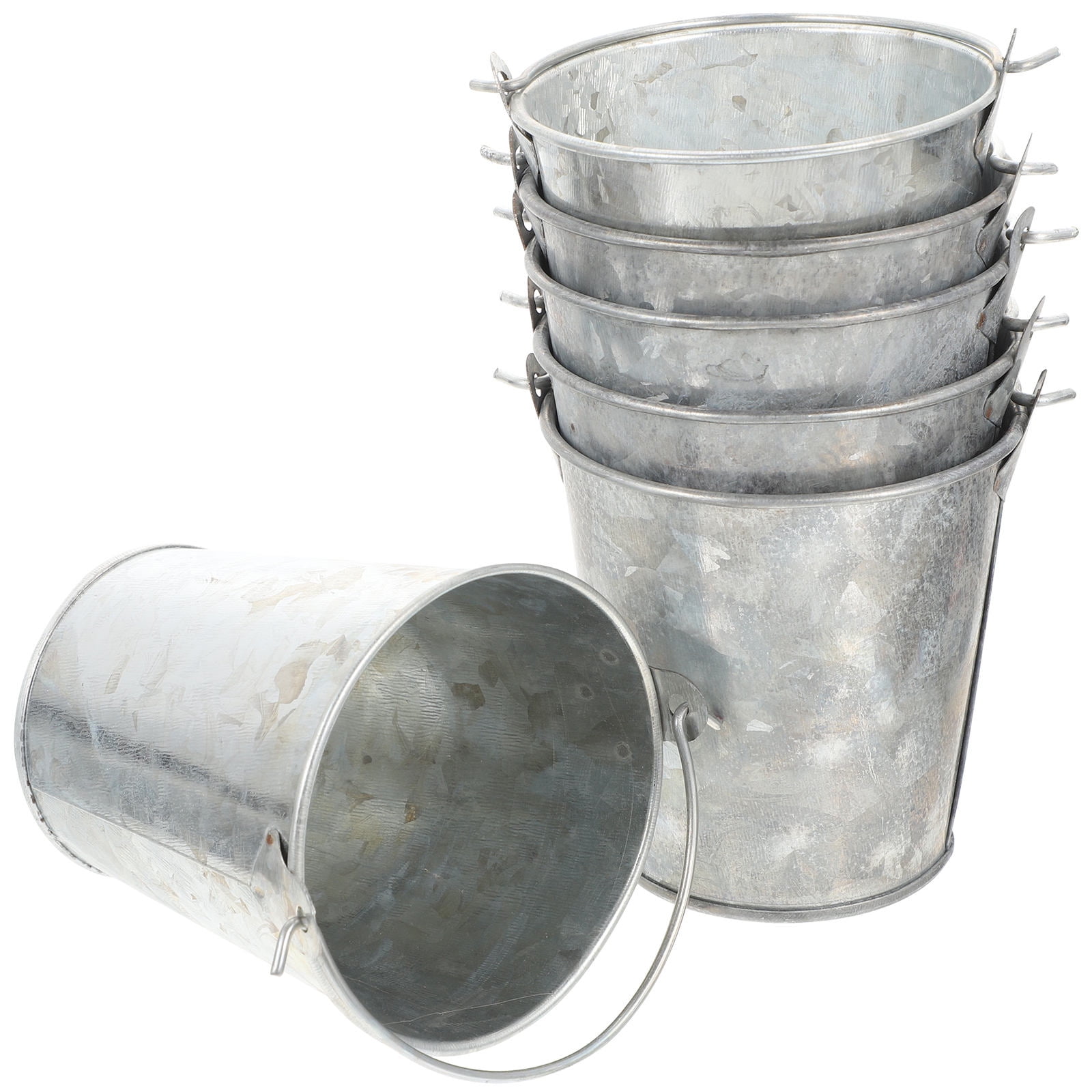 MLINS 12 Pcs Iron Flower Buckets Iron Flower Containers Flower Storage ...