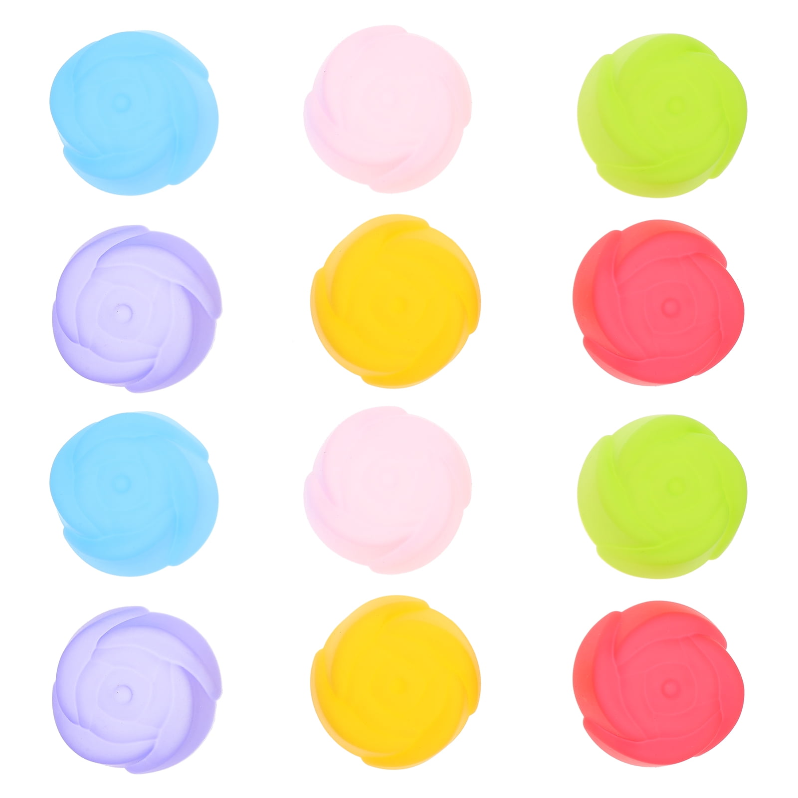 MLINS 12 Pcs Jumbo Muffin Cups Aluminum Cake Pan with Lid Cupcake Cop ...