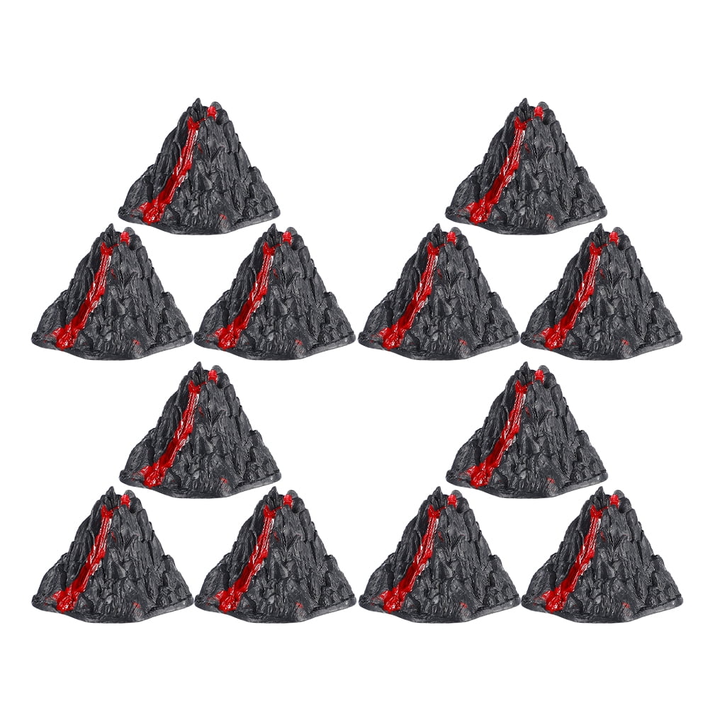 MLINS 12 Pcs Lava Statue Aquarium Air Stone Volcano Erupting Model ...