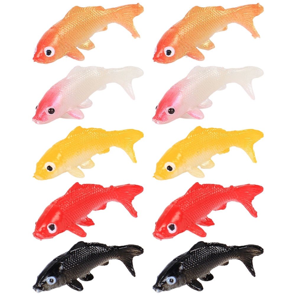 DINHEAROM Fish Tank Landscape Decor Artificial Carp Fish Model Assorted ...