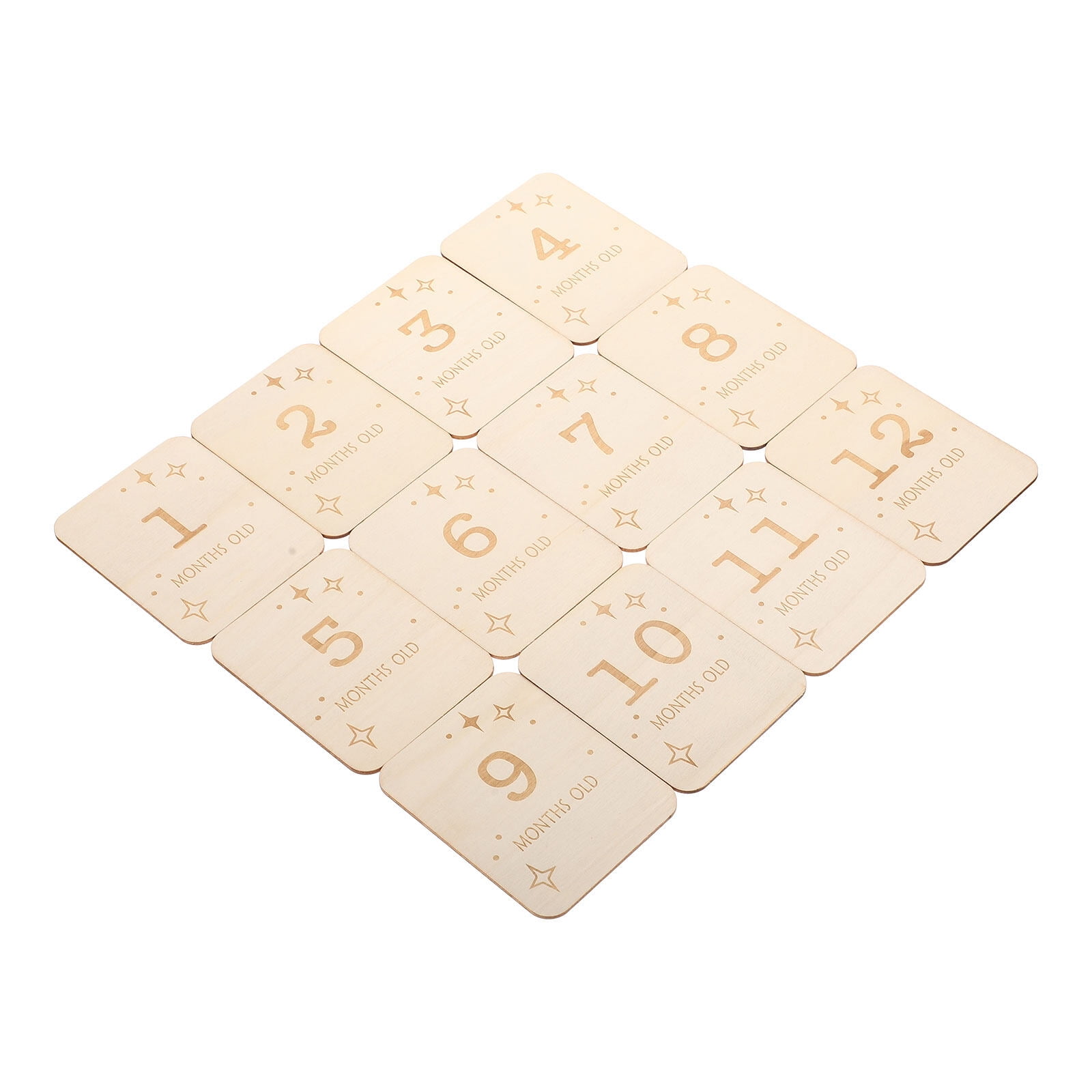 MLINS 12 Pcs Milestone Blocks Baby Milestones Photo Props Unisex Gifts ...