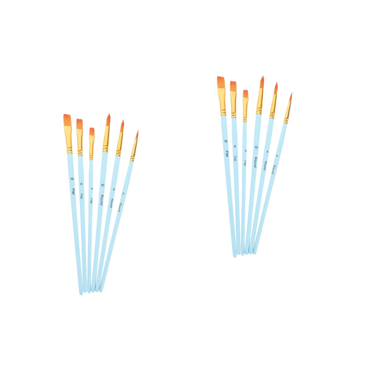 MLINS 12 Pcs Nylon Bristle Paintbrush Art Painting Watercolor Painting ...