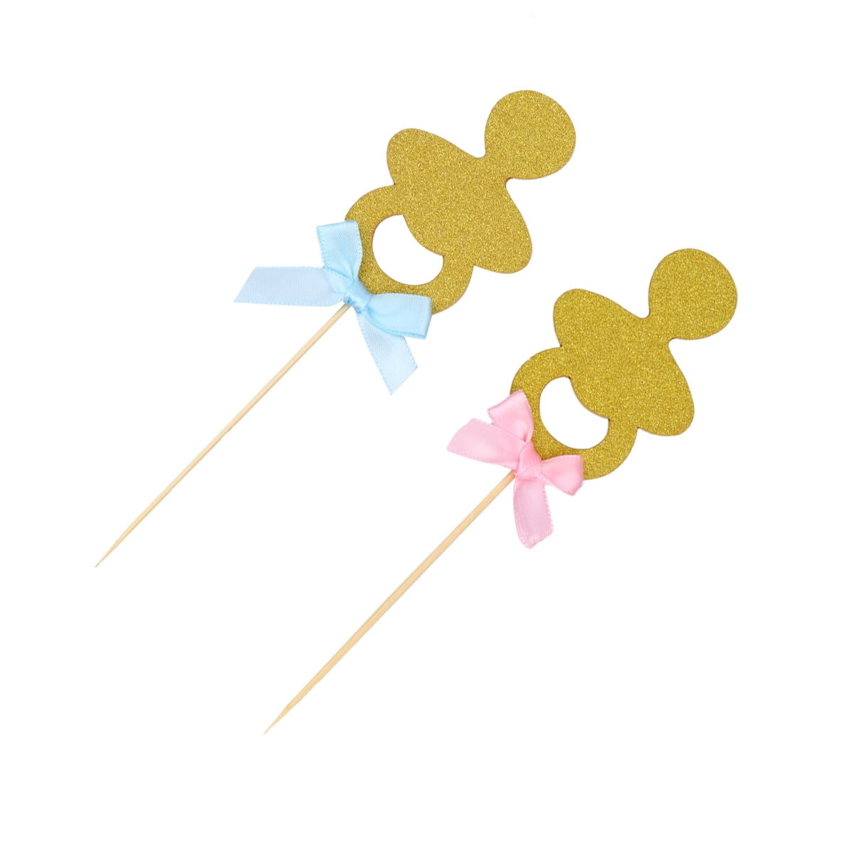 MLINS 12 Pcs Pacifier Cake Decoration Card Insert Birthday Decorations ...