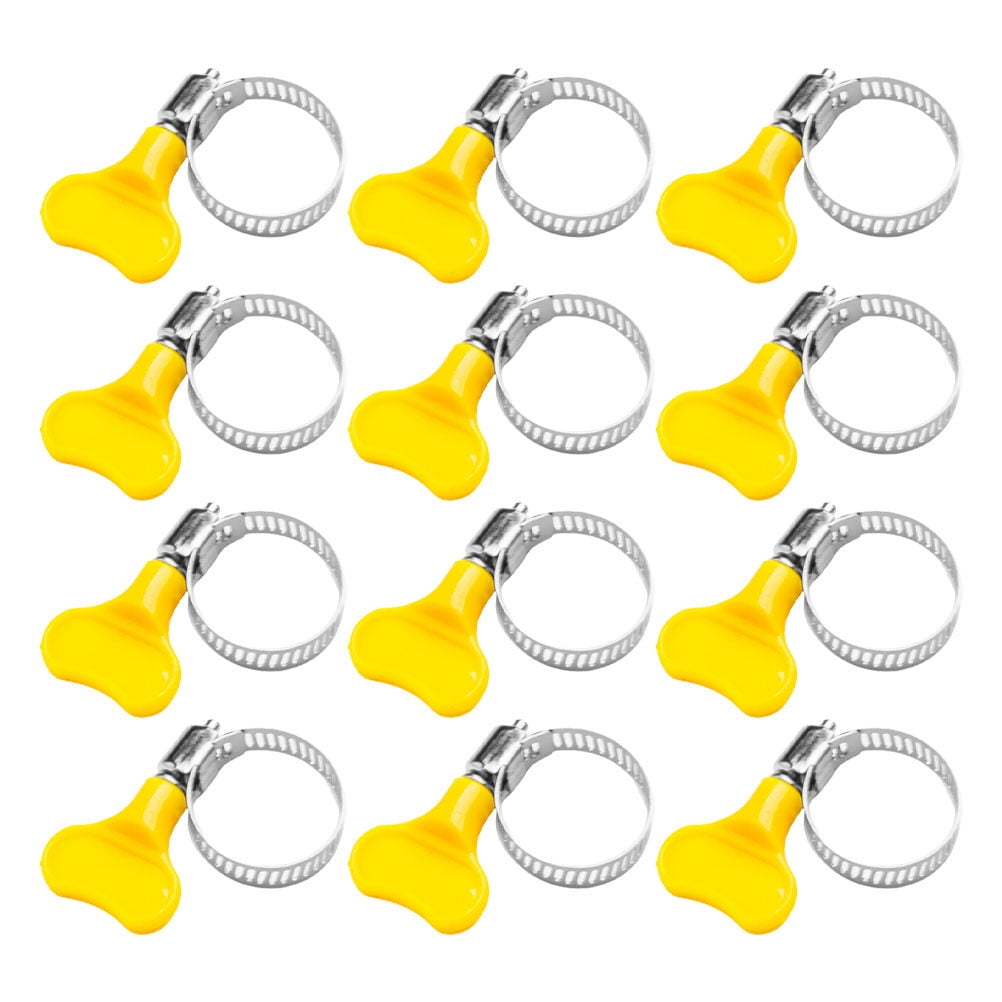 MLINS 12 Pcs Pipe Clamp Line Hose Nozzle Assortment Clamps Yellow ...