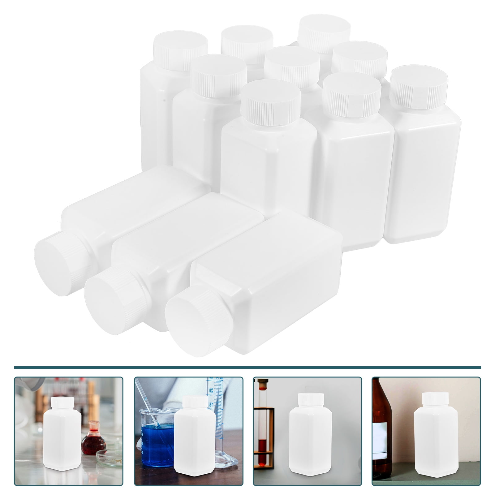 MLINS 12 Pcs Sealed Bottle Simple Water Sample Bottles Travel White ...