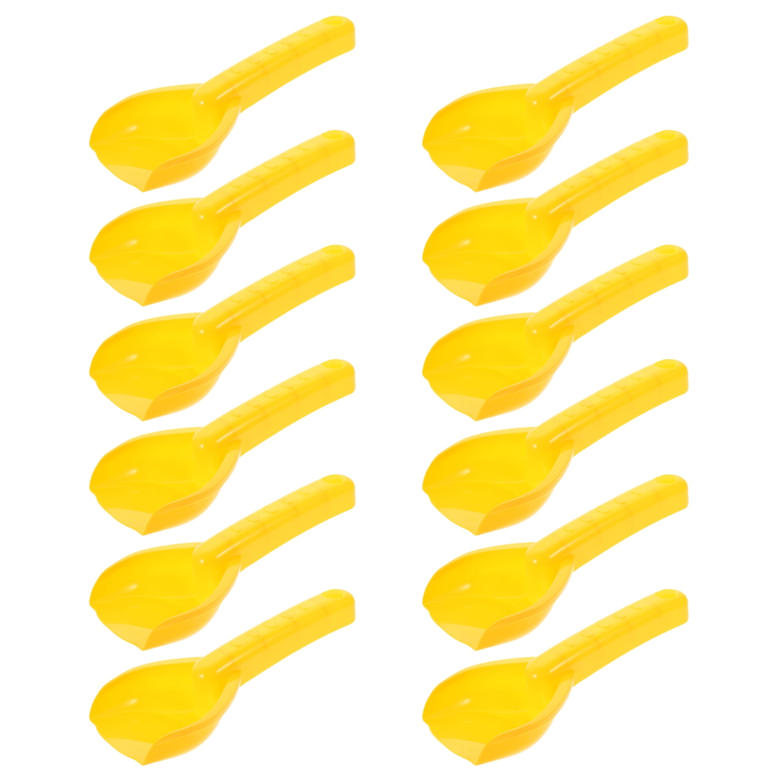 FOMIYES Plastic Yellow Beach Shovels for Kids Sand Toy Gardening 12Pcs ...